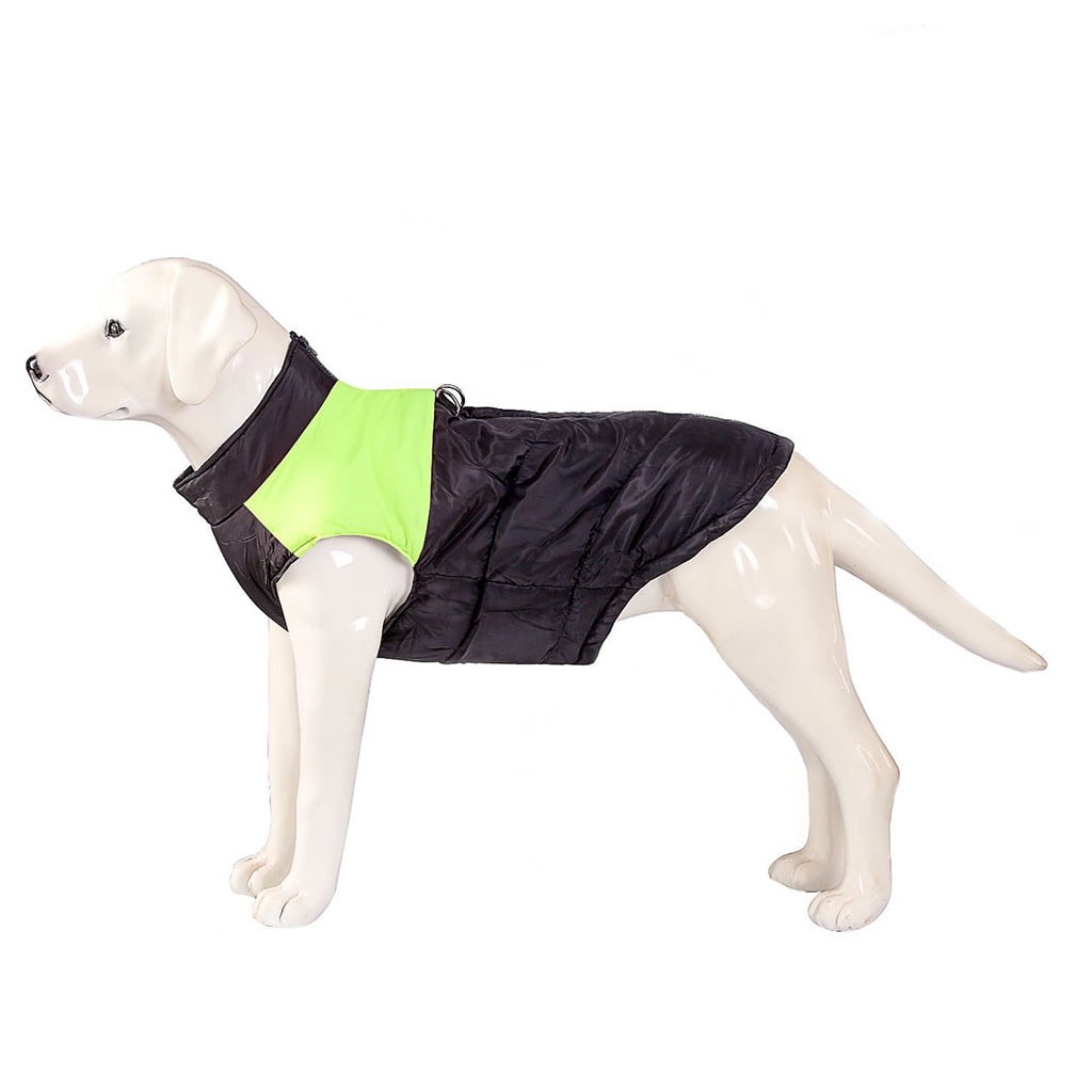 Bouanq Winter Padded Vest Dog Jacket - Warm Zip Up Dog Vest Fleece ...