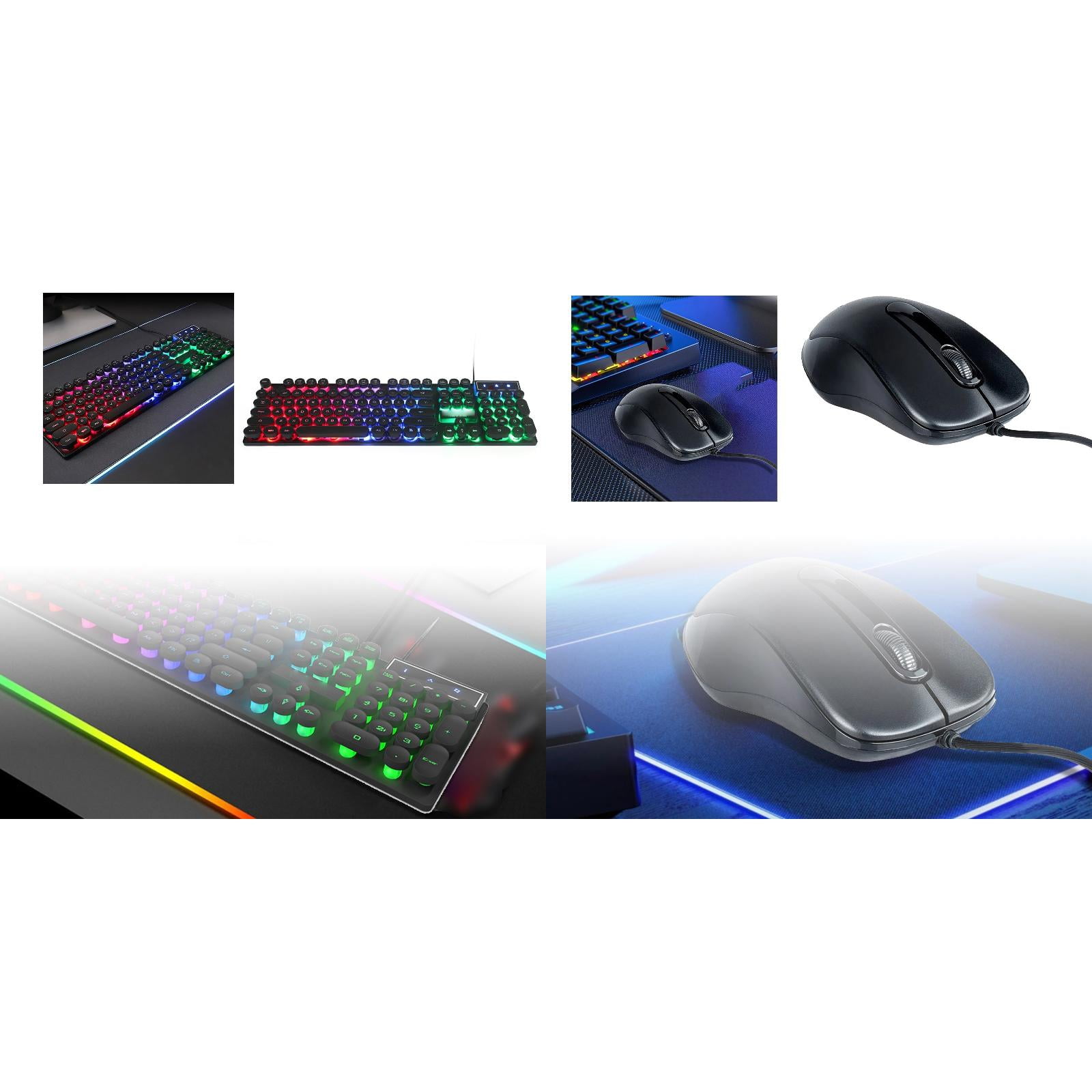 quiet gaming keyboard Backlit Programmable gaming pc accessories USB ...