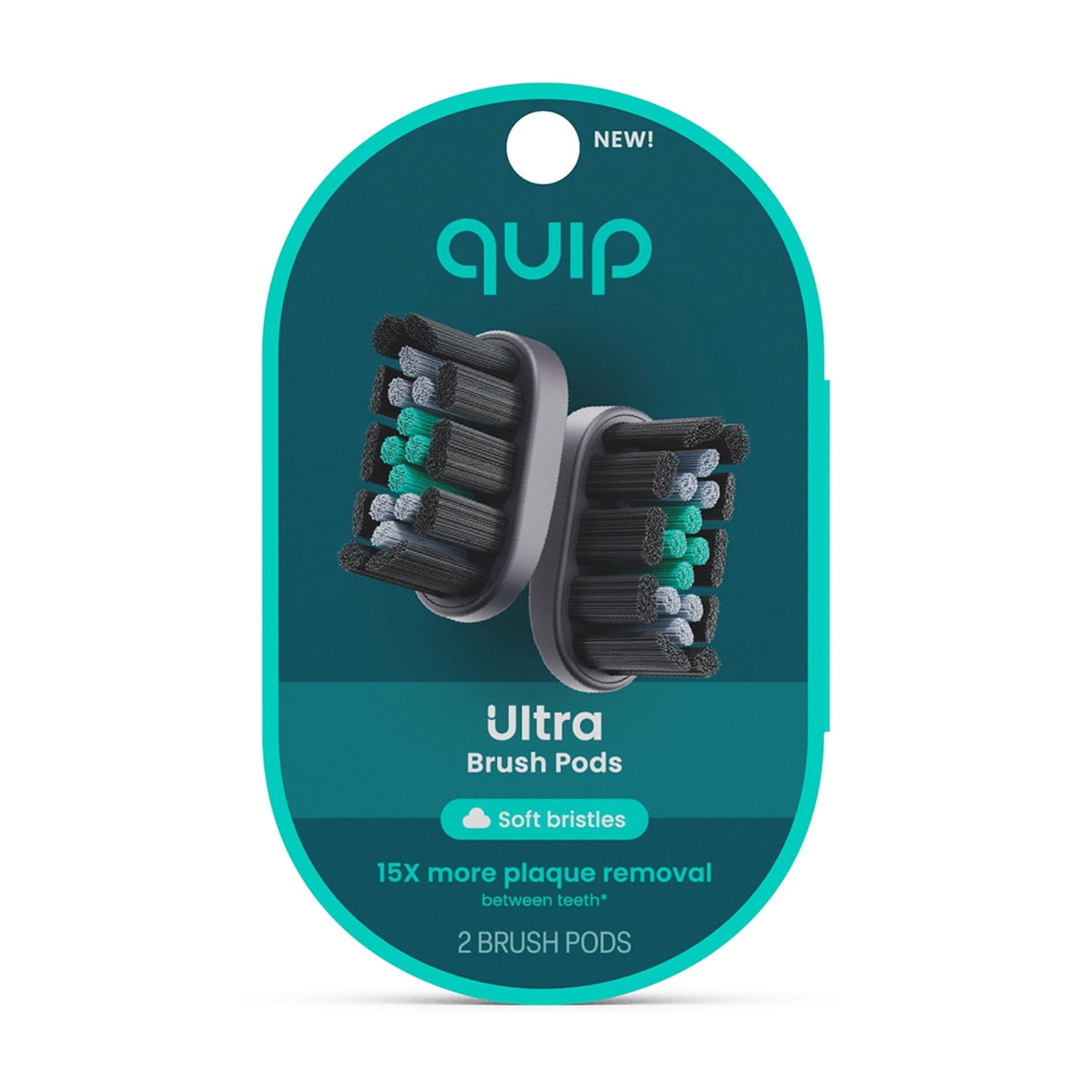 quip Ultra EasyClick Brush Pod Sonic Electric Toothbrush Heads, 2 Pack ...