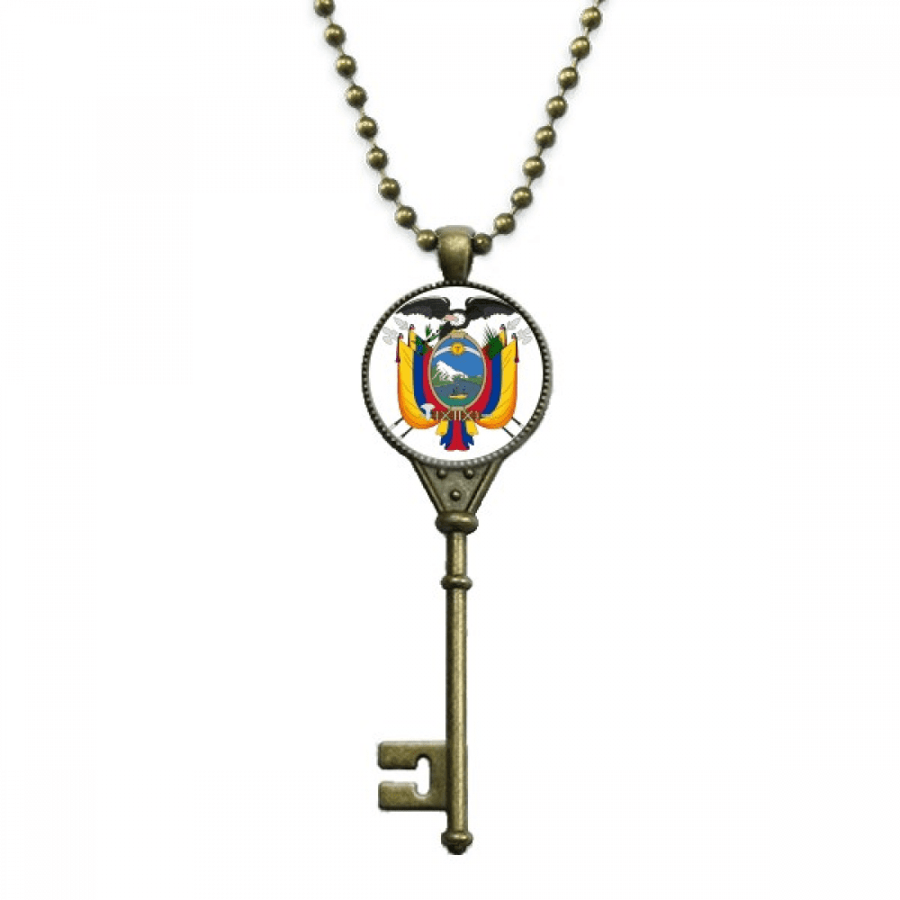 quito ecuador national emblem key necklace pendant tray embellished ...