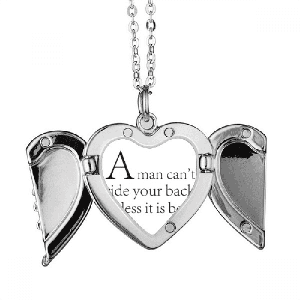 quote don't let others ride your back angel wings necklpendant fashion ...