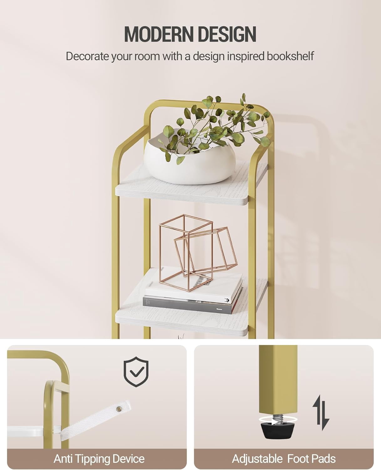 qwasdfgt Bookcase Bookshelf Narrow Book Shelf Corner Shelf Storage ...