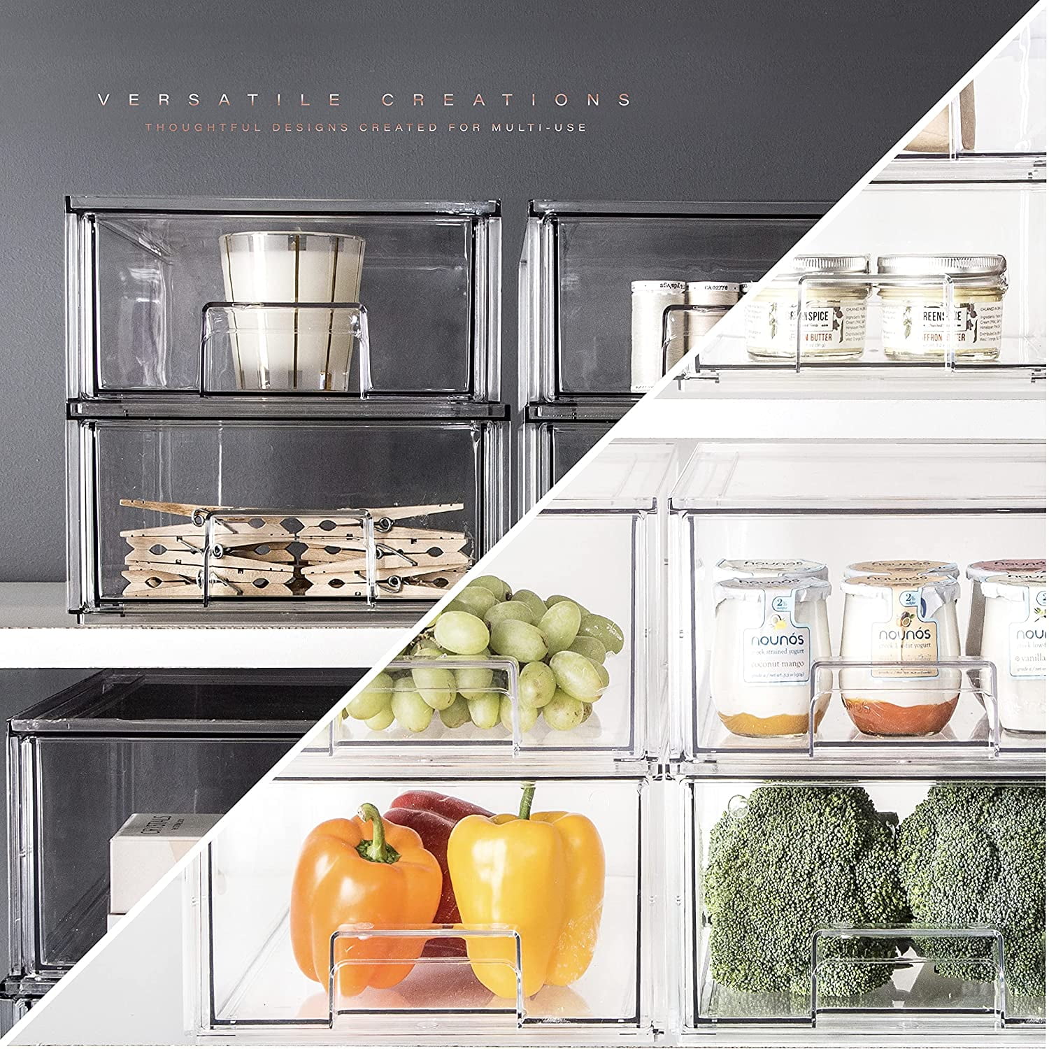 qwasdfgt | Stackable Storage Drawers Small - 2 Pack Clear | THE CRATE ...