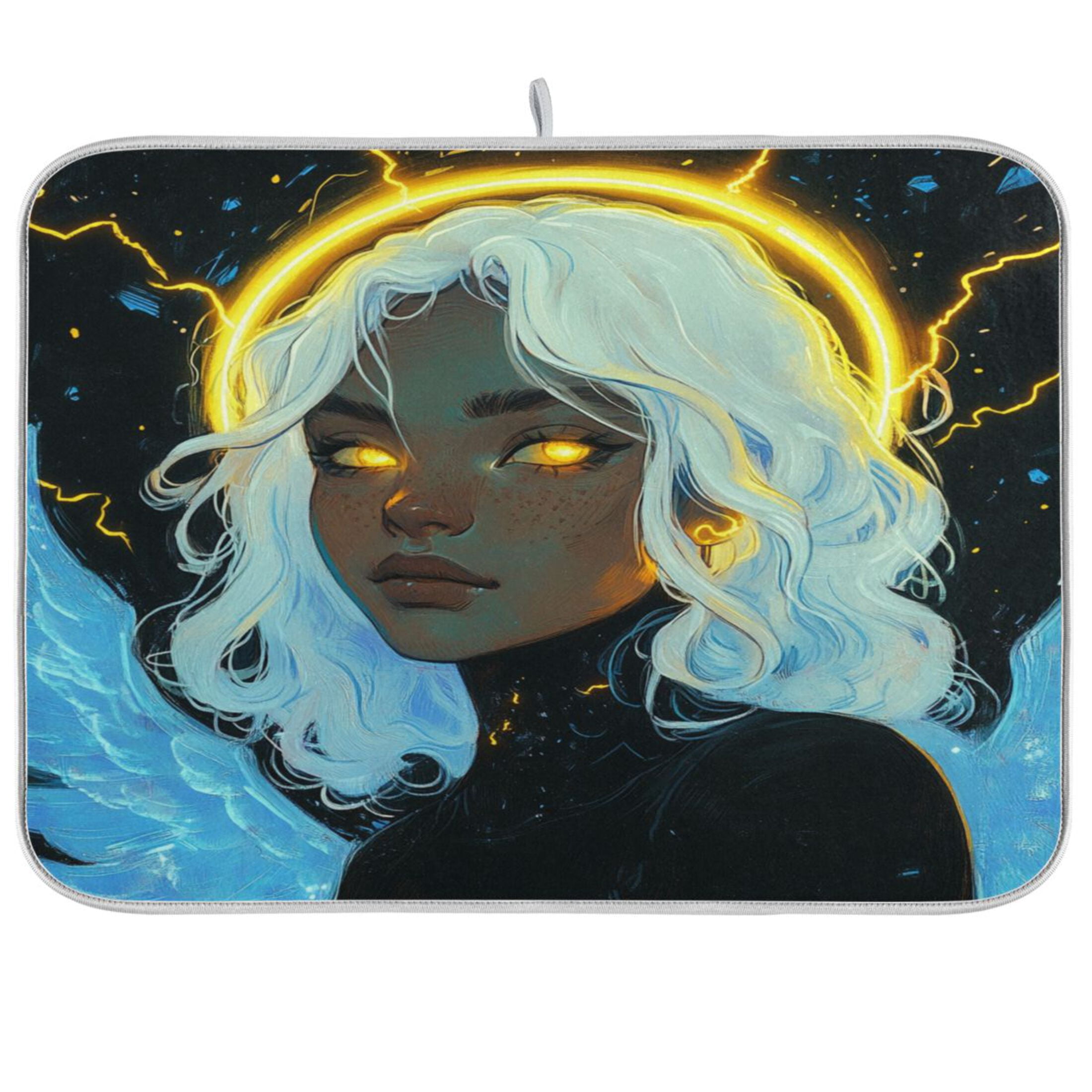 qxltty An Angelic Figure with Wings Kitchen Drying Mat Extremely ...