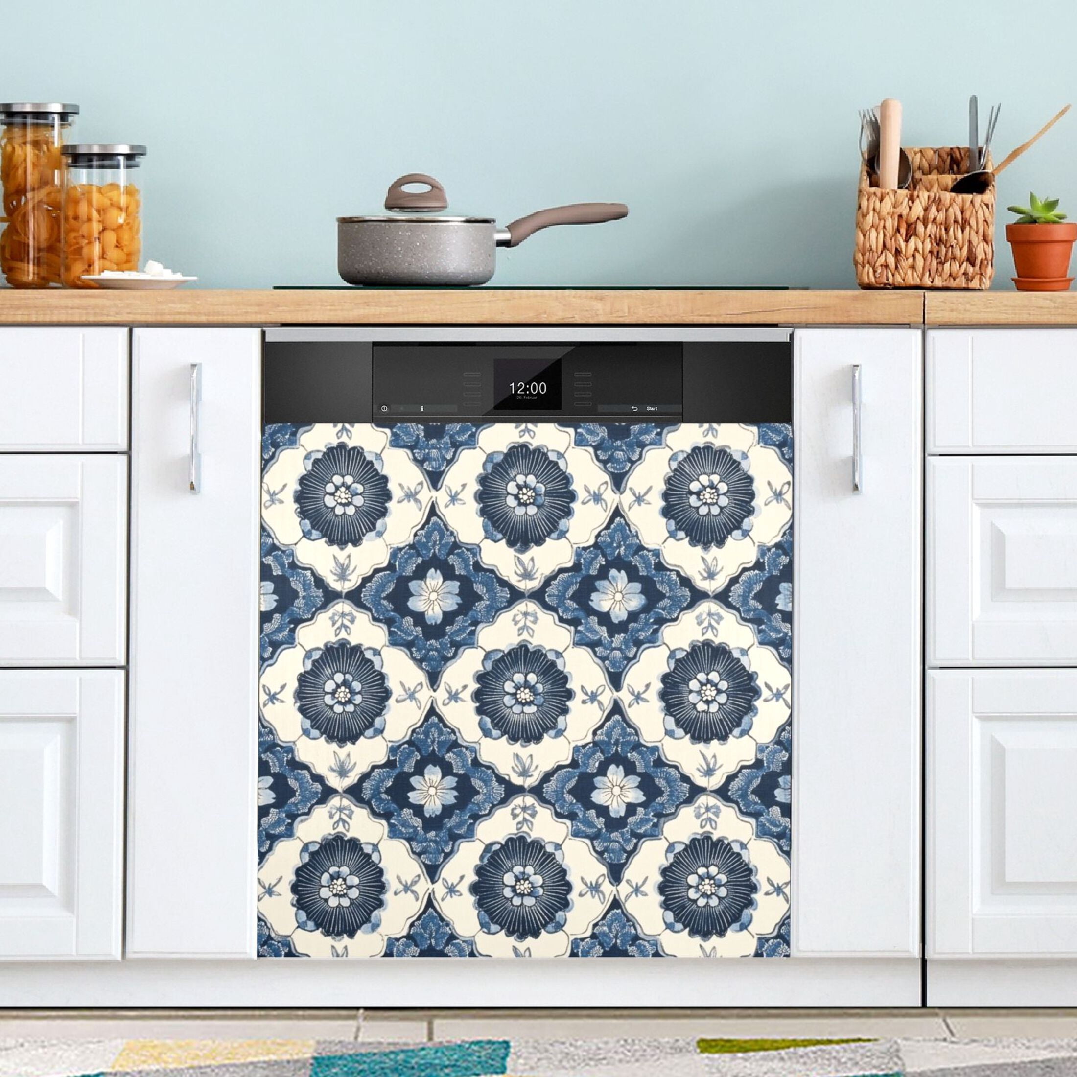 qxltty Elegant Pattern Of Traditional Magnetic Dishwasher Sticker ...