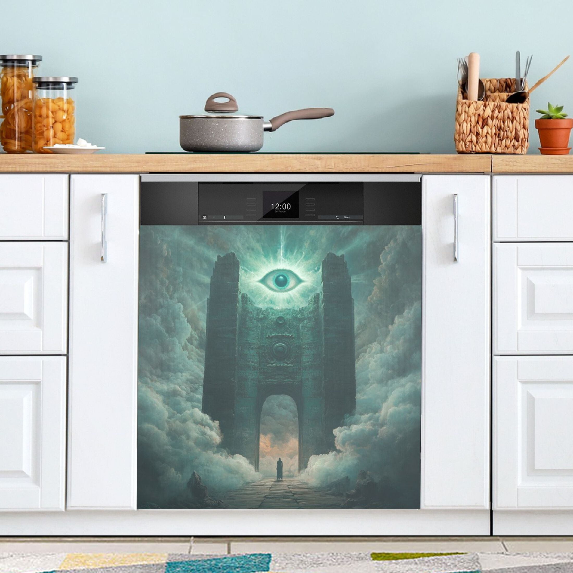 qxltty The Eye Of Heaven Magnetic Dishwasher Sticker Refrigerator Cover ...