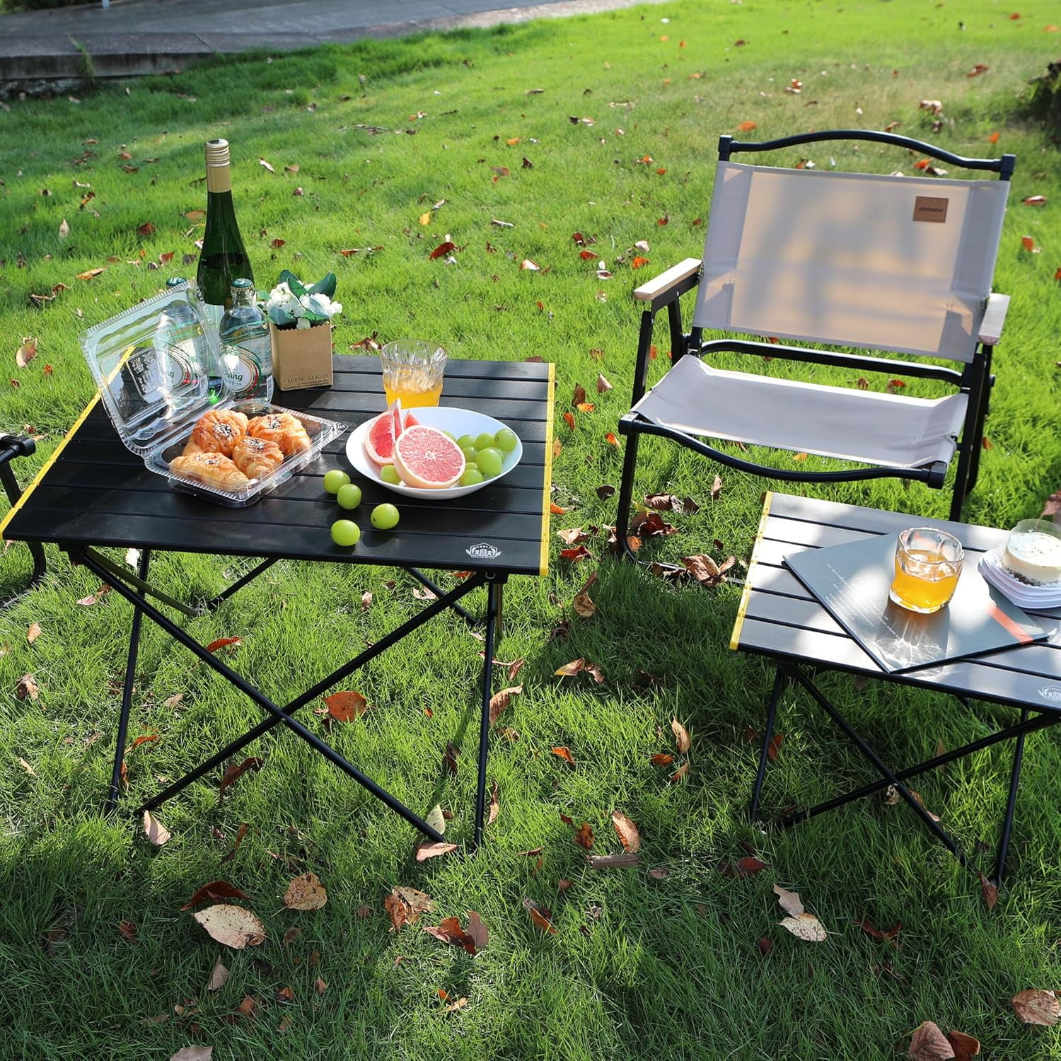 qyagdhf EHHLY Portable Folding Camping Table Large Compact Aluminum ...