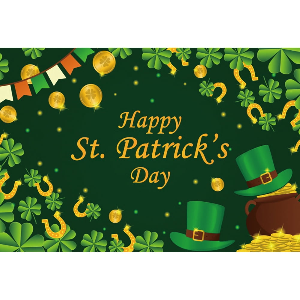 r Background Photo Portrait Party Festival Hat Birthday Lucky Clover ...