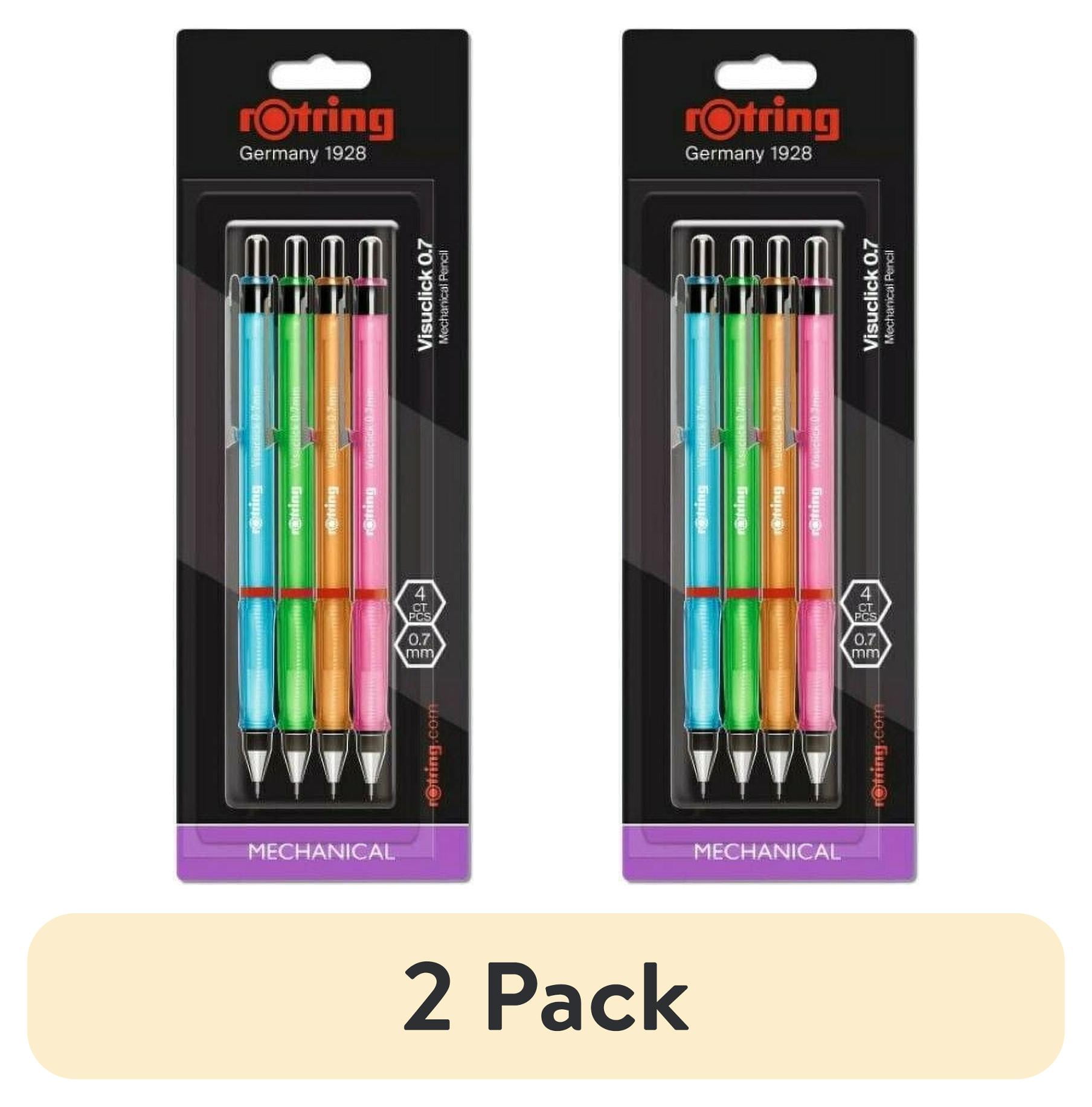 (2 pack) rOtring VisuClick Mechanical Pencil, 0.7 mm, Assorted Barrels ...