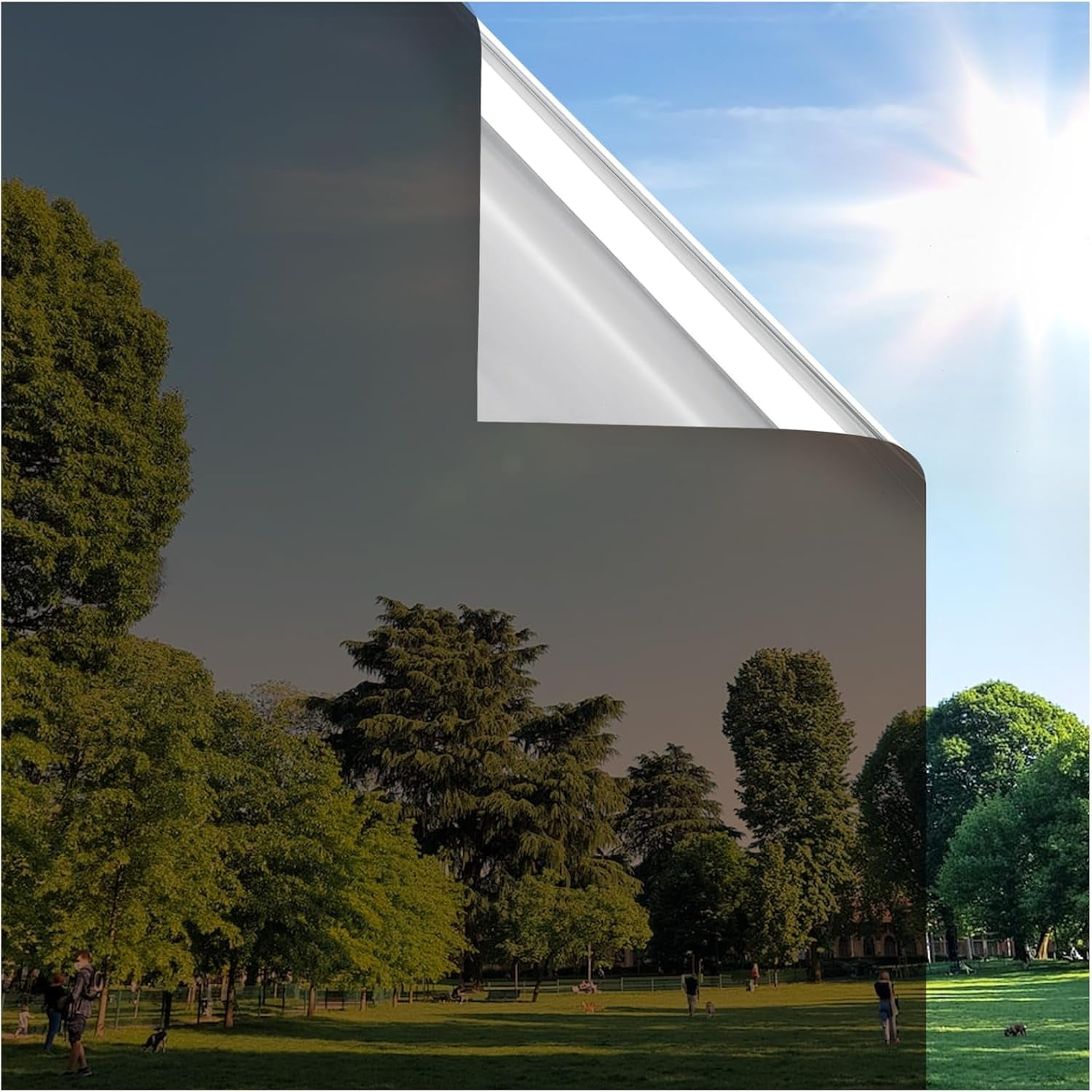 Rabbitgoo One Way Window Film Daytime Privacy Mirror Window Tint For
