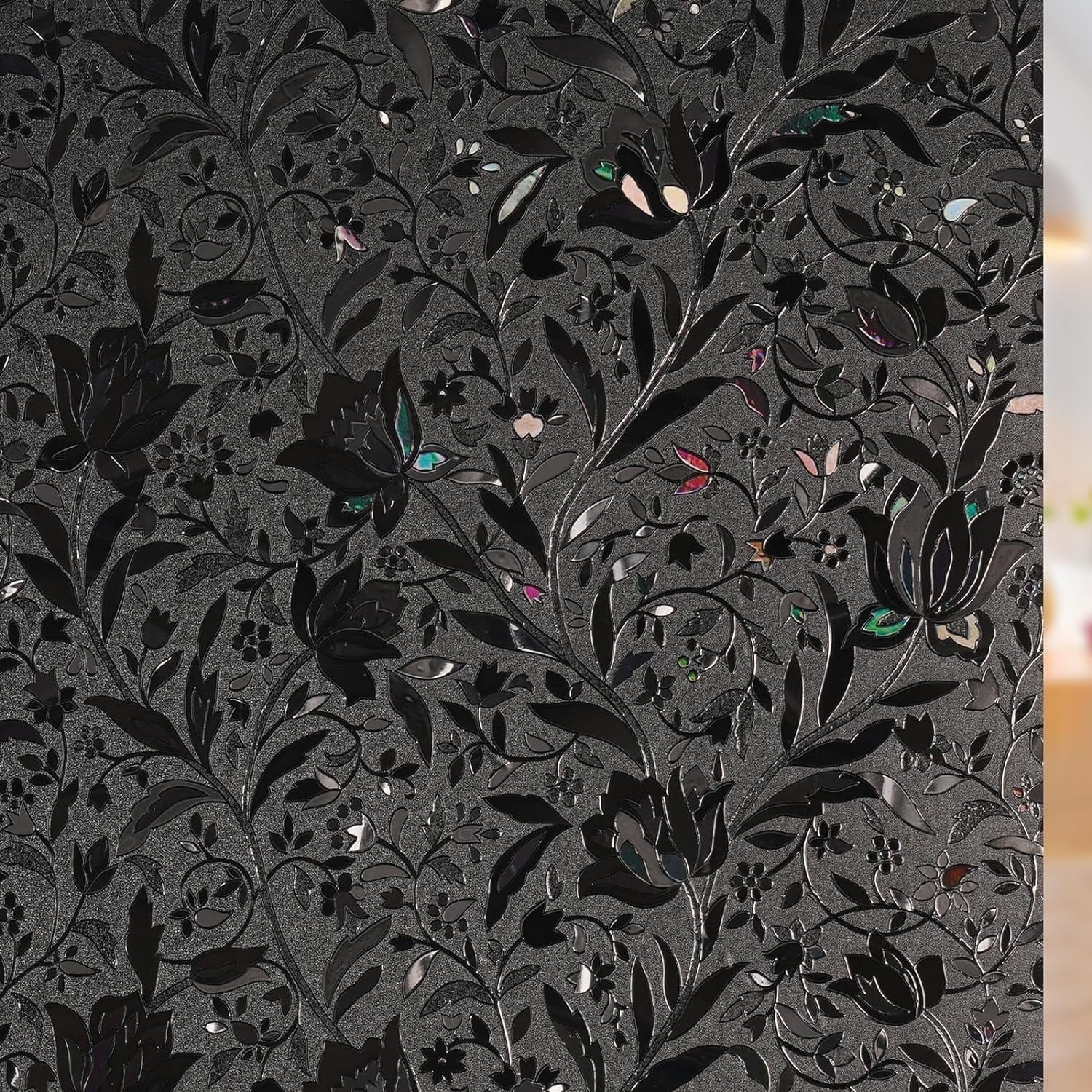 rabbitgoo Total Blackout Window Film, Sun Light Blocking Removable ...