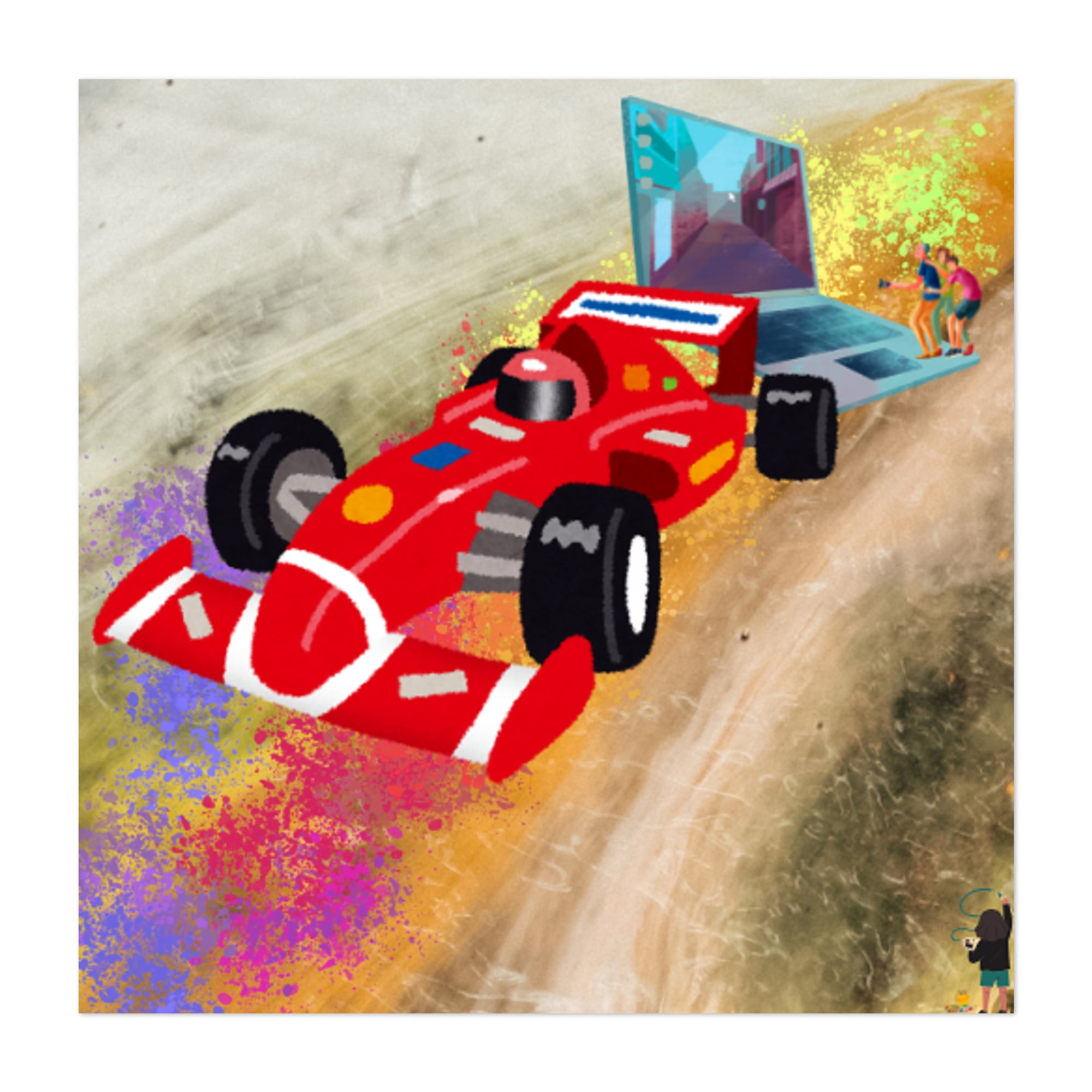 A racing car come true - Bangkok Thailand Digital Art Race Car ...