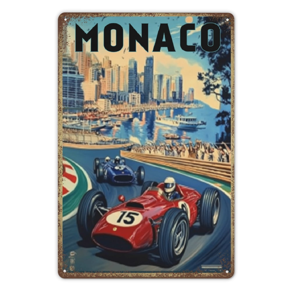 racing cars Wall Decor Decorative Plaque, 12"x8", General Fit, No ...