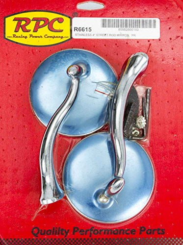 racing power company r6615 stainless steel retro street rod mirror ...