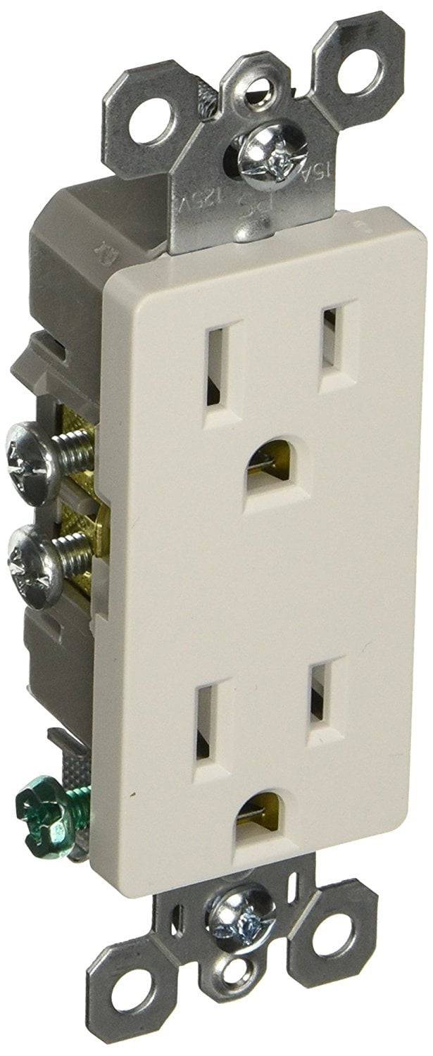 radiant 885WCP8 15 Amp Decorator Duplex Outlet, Side Wire or Push Wire ...