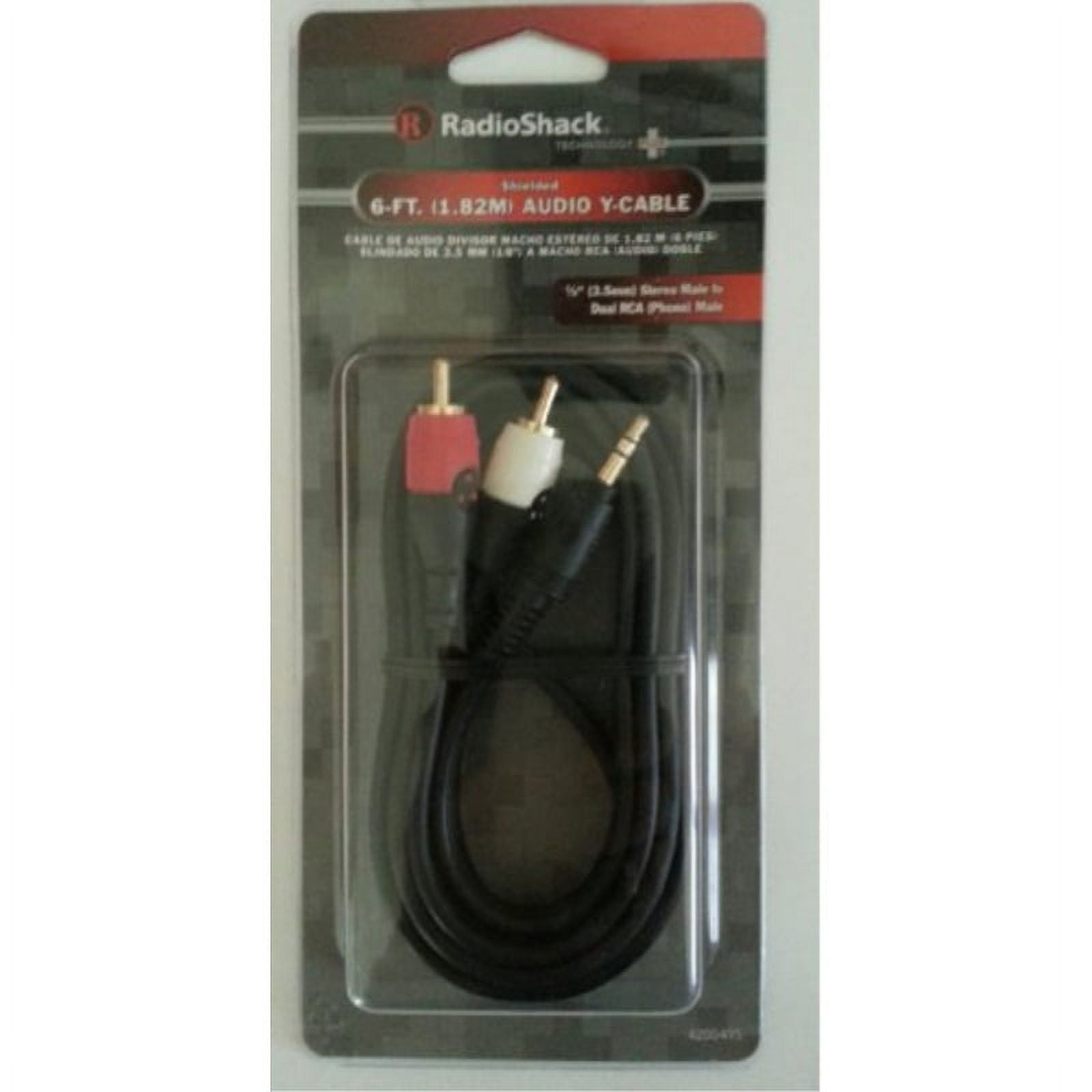 radioshack 6ft 1/8 (3.5mm) stereo plug to dual rca plug cable - Walmart.com