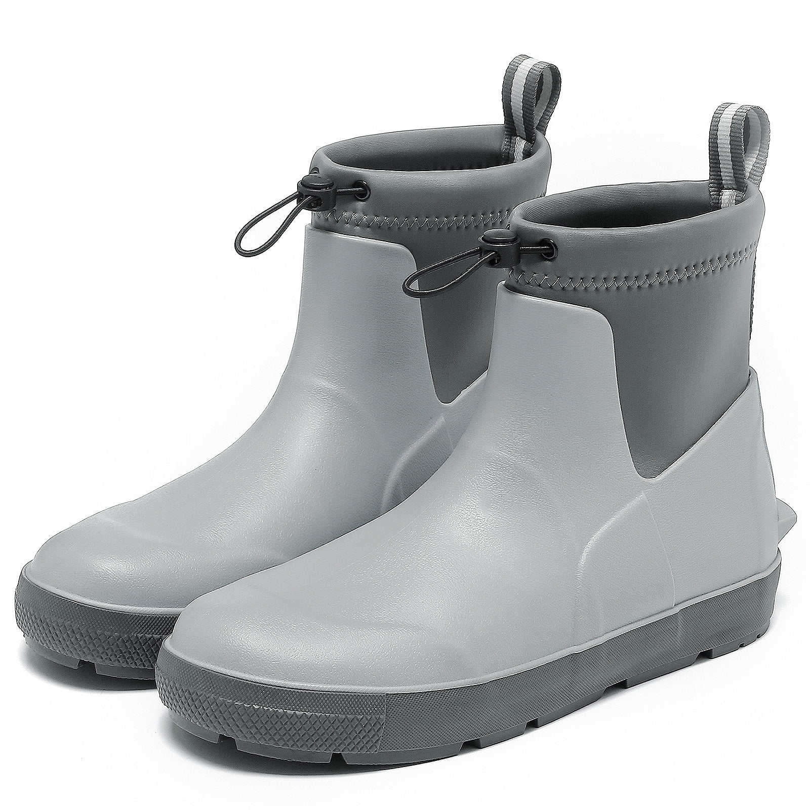 Deck Boots for Men's,Ankle Rubber Rain Boots Waterproof Anti-Slip ...