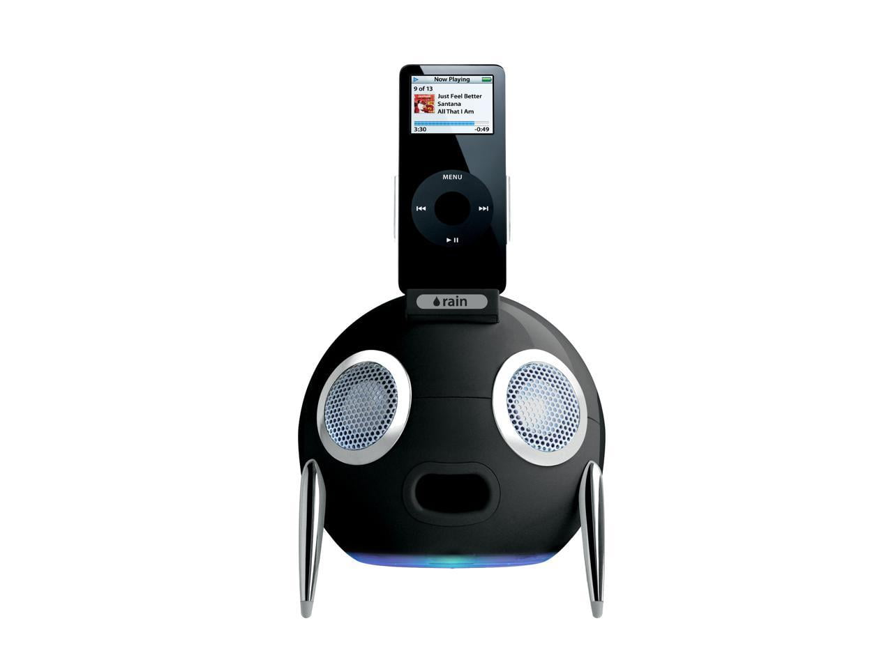 rain iWoofer 2.1 Speaker System w/ FM Radio for iPod Nano (Black) Model ...
