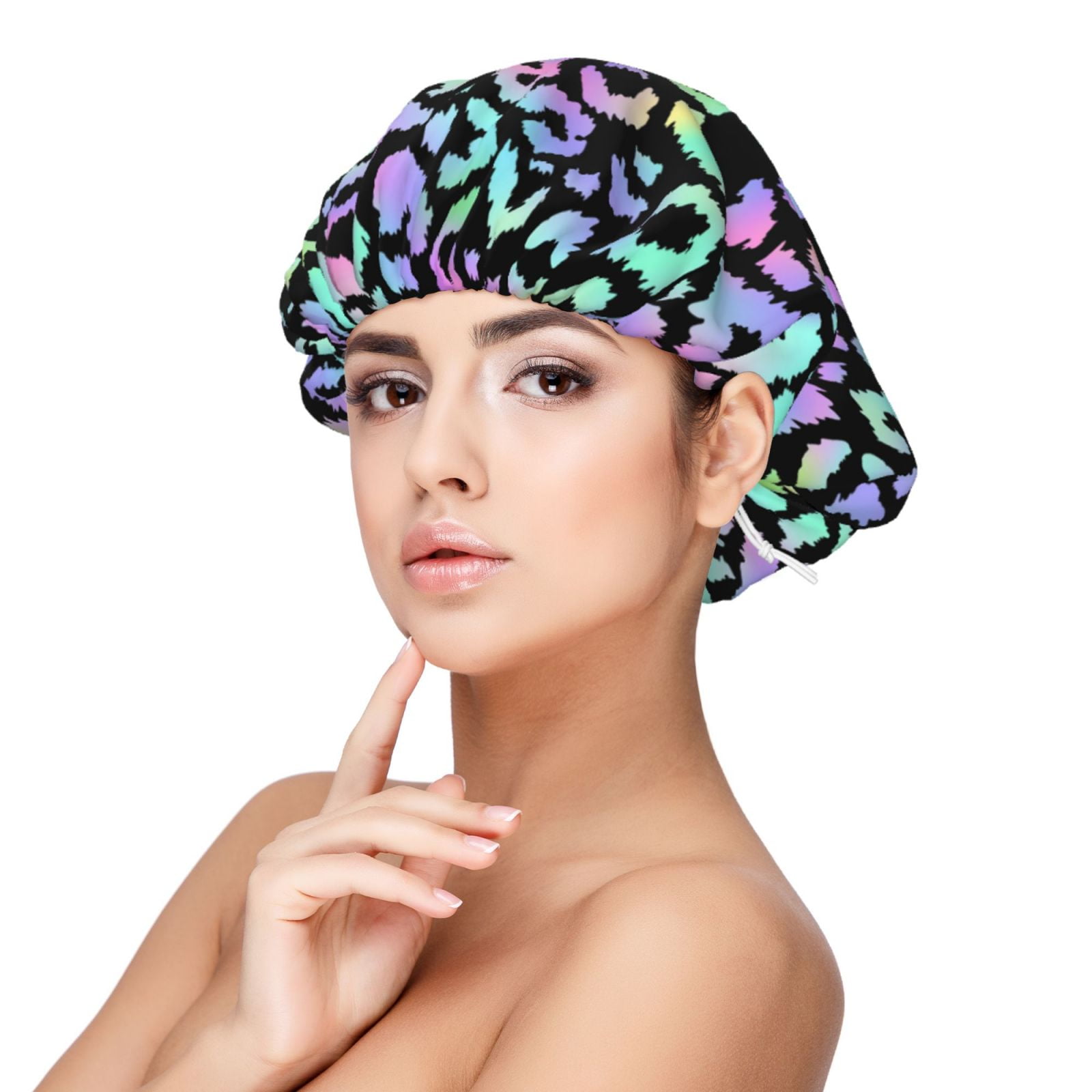 rainbow Trendy Leopard fashion Silk Bonnet for Sleeping Women Men ...