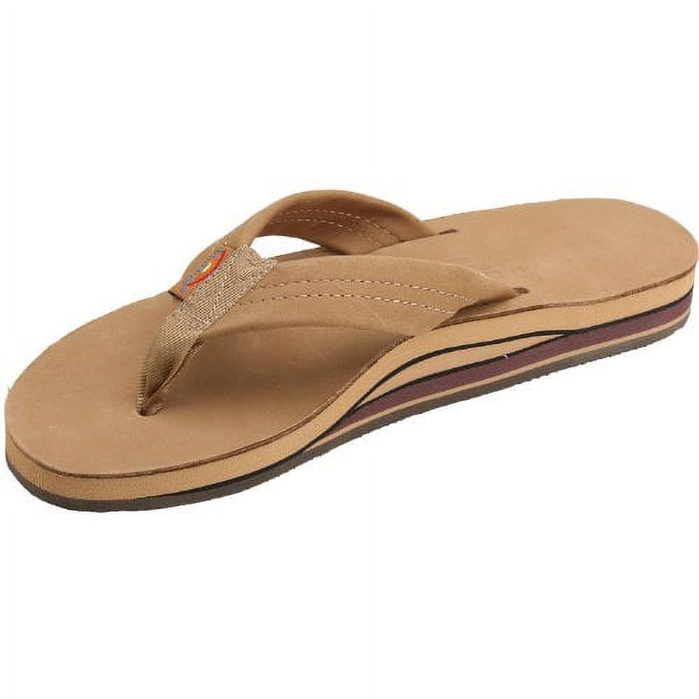 rainbow female premier double layer wide strap sandal, sierra brown, 6. ...