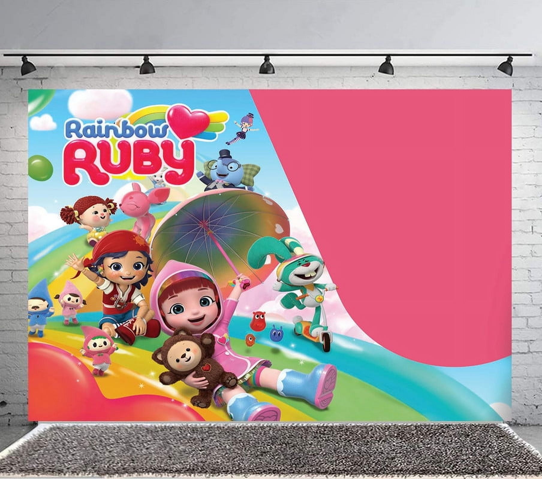 rainbow ruby Backdrop Banner Party Supplies Poster Movie Theme Background for Photography ...