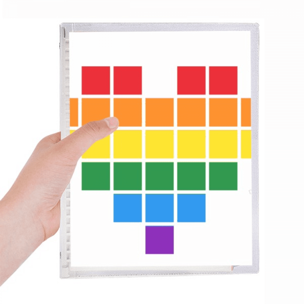rainbow small box heart lgbt notebook loose diary refillable journal ...