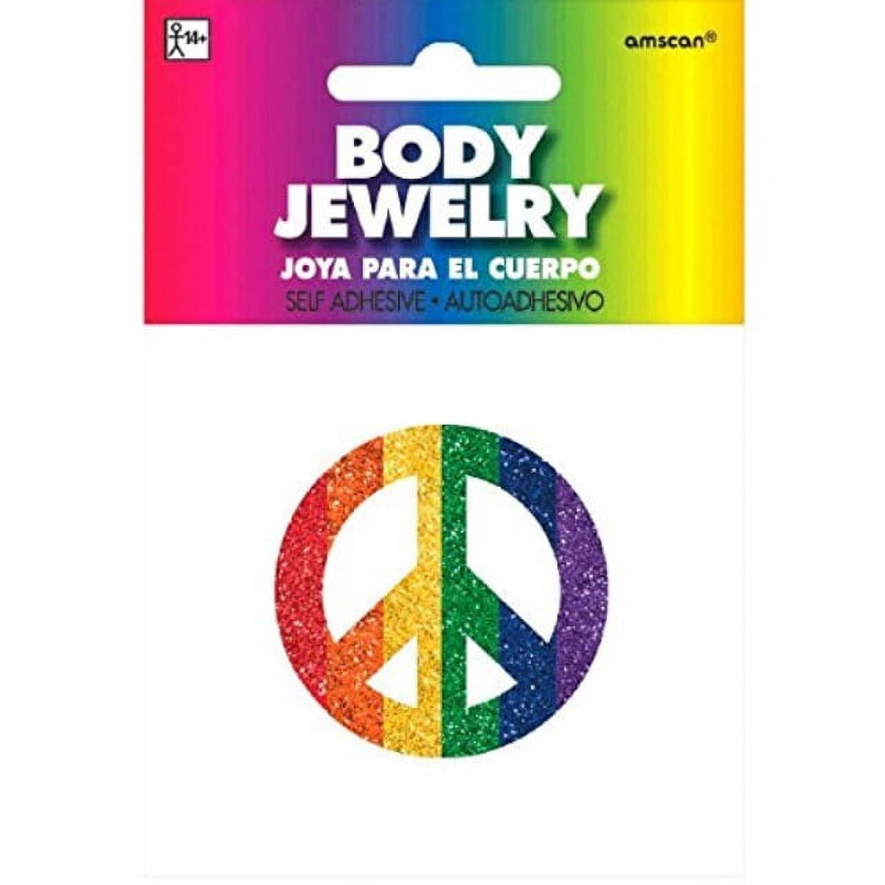 rainbow spirit glitter body jewelry, party accessory - Walmart.com