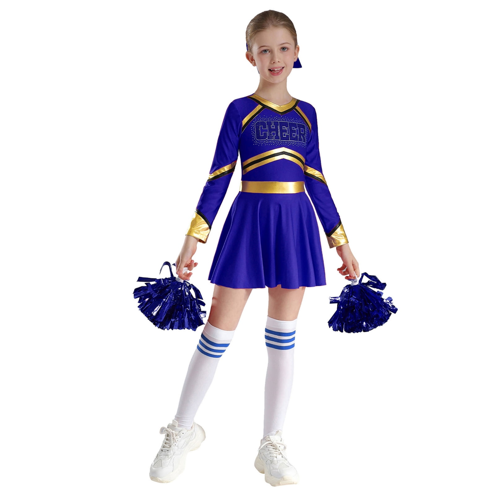 ranrann High School Girl Cheerleading Uniform Long Sleeve Cheer Dance ...