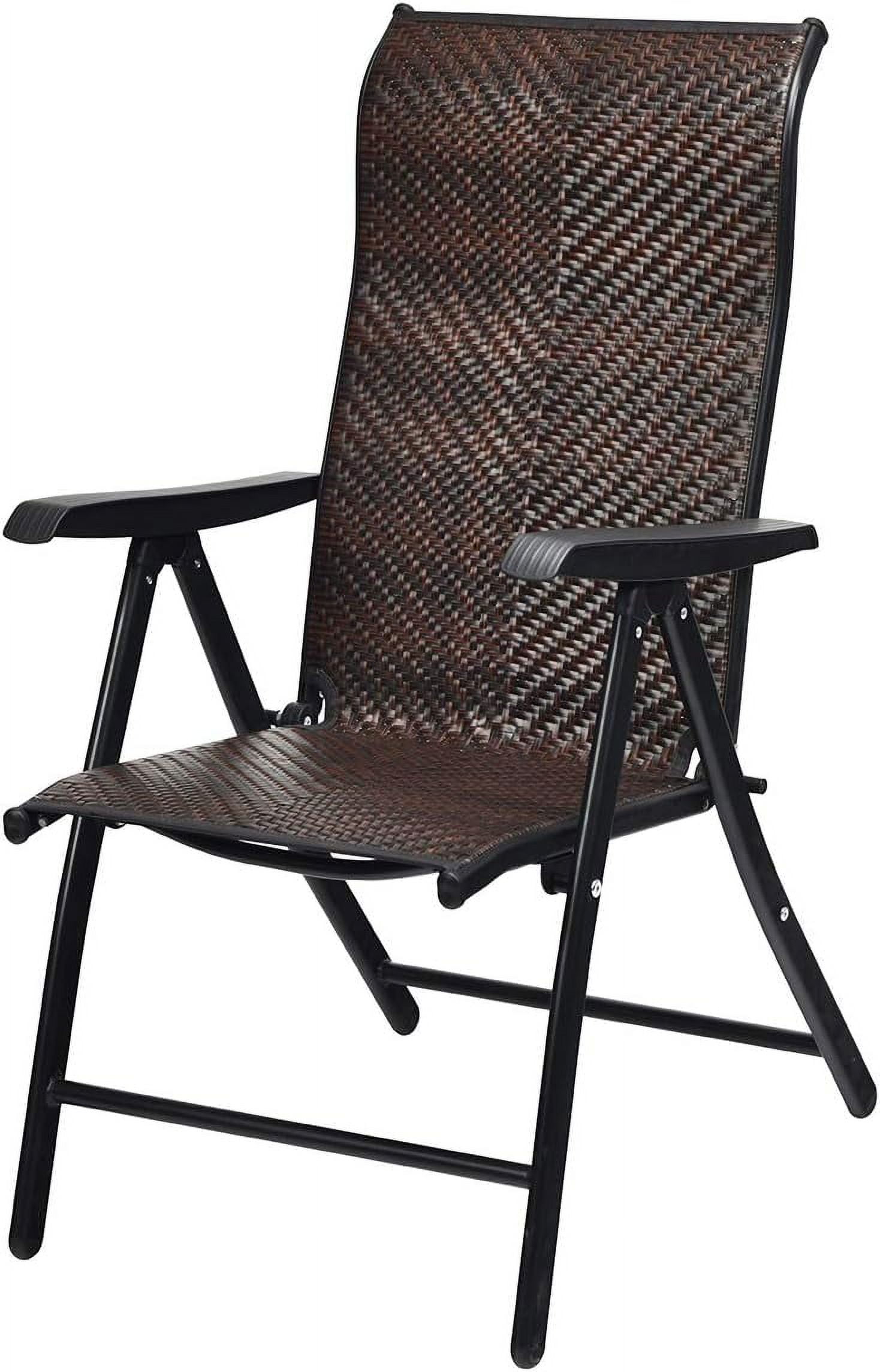 **rattan reclining folding chair - outdoor patio pe wicker folding ...