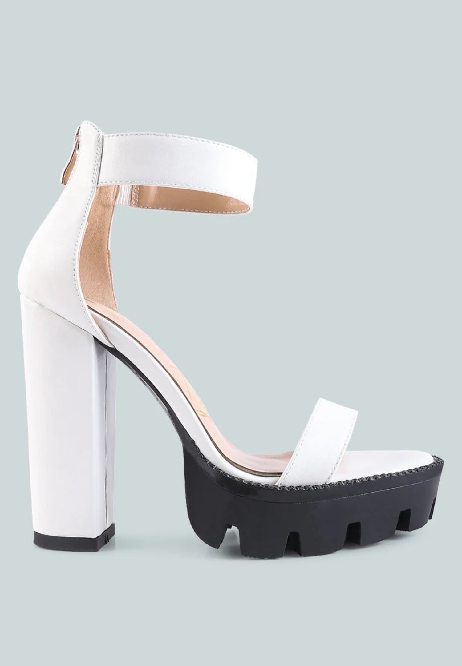 rattle chunky high block heel sandals - Walmart.com