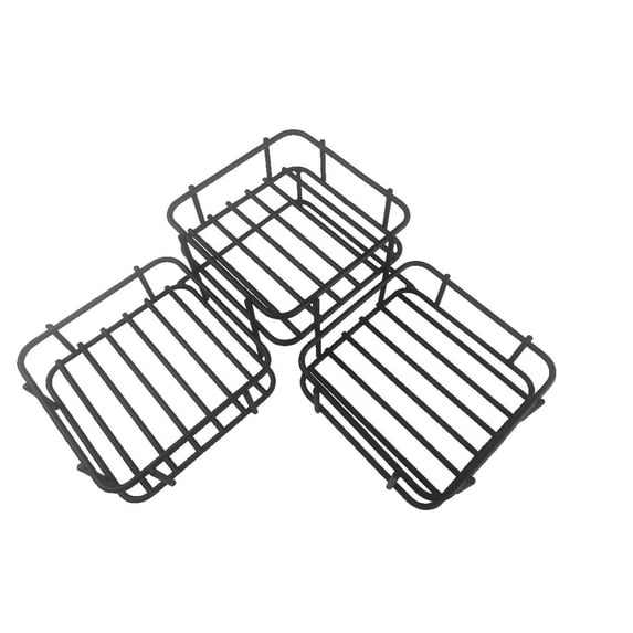 rattleware Corner Rack, 13"x13", 2 Tiers, Square Opening, Black, 86020 ...
