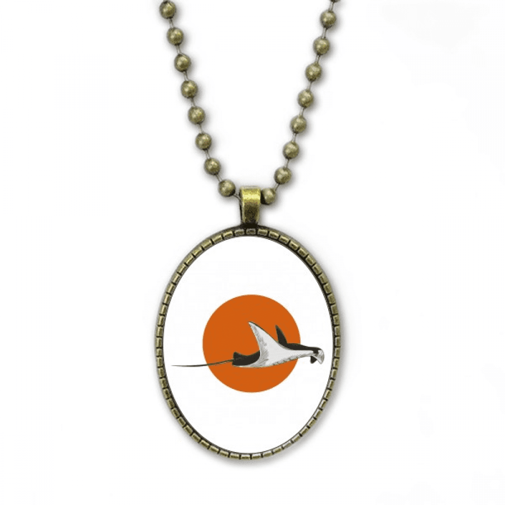 ray sun ocean art deco fashion necklace vintage chain bead pendant ...