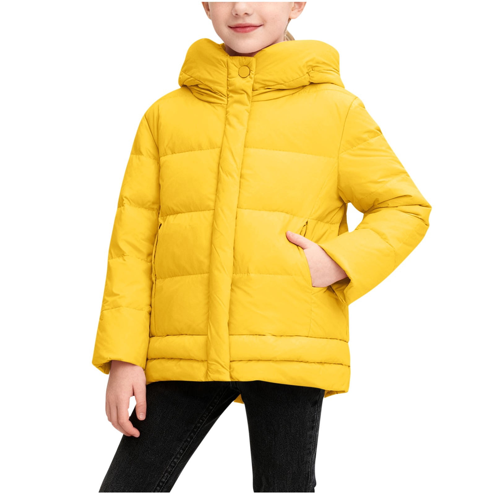rd Yellow Kids Girl Boy Spandex Lounge Padded Jacket Hoods Coat for ...