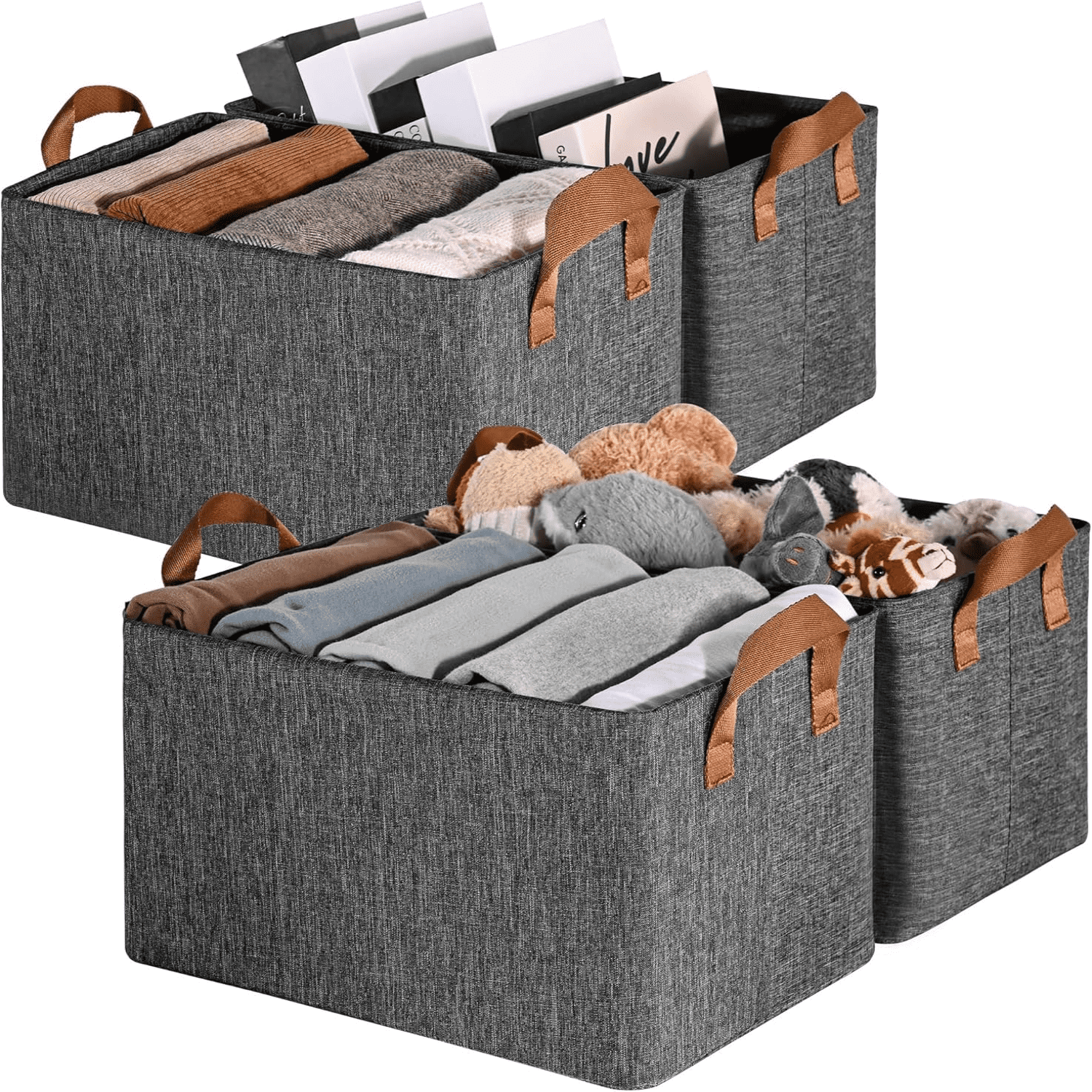 rdfcxvjo Storage Bins for Closet Organizers and Storage Baskets with ...