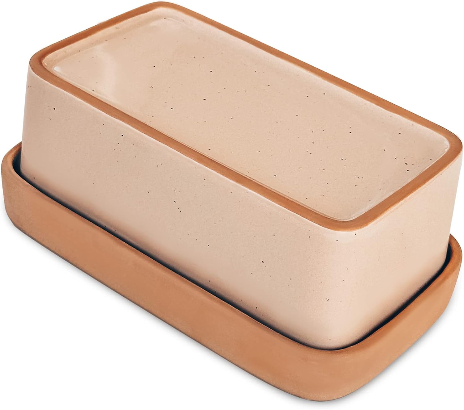 rdxcvg Ceramic Two-in-One Butter Dish with Lid Covered Butter Crock ...