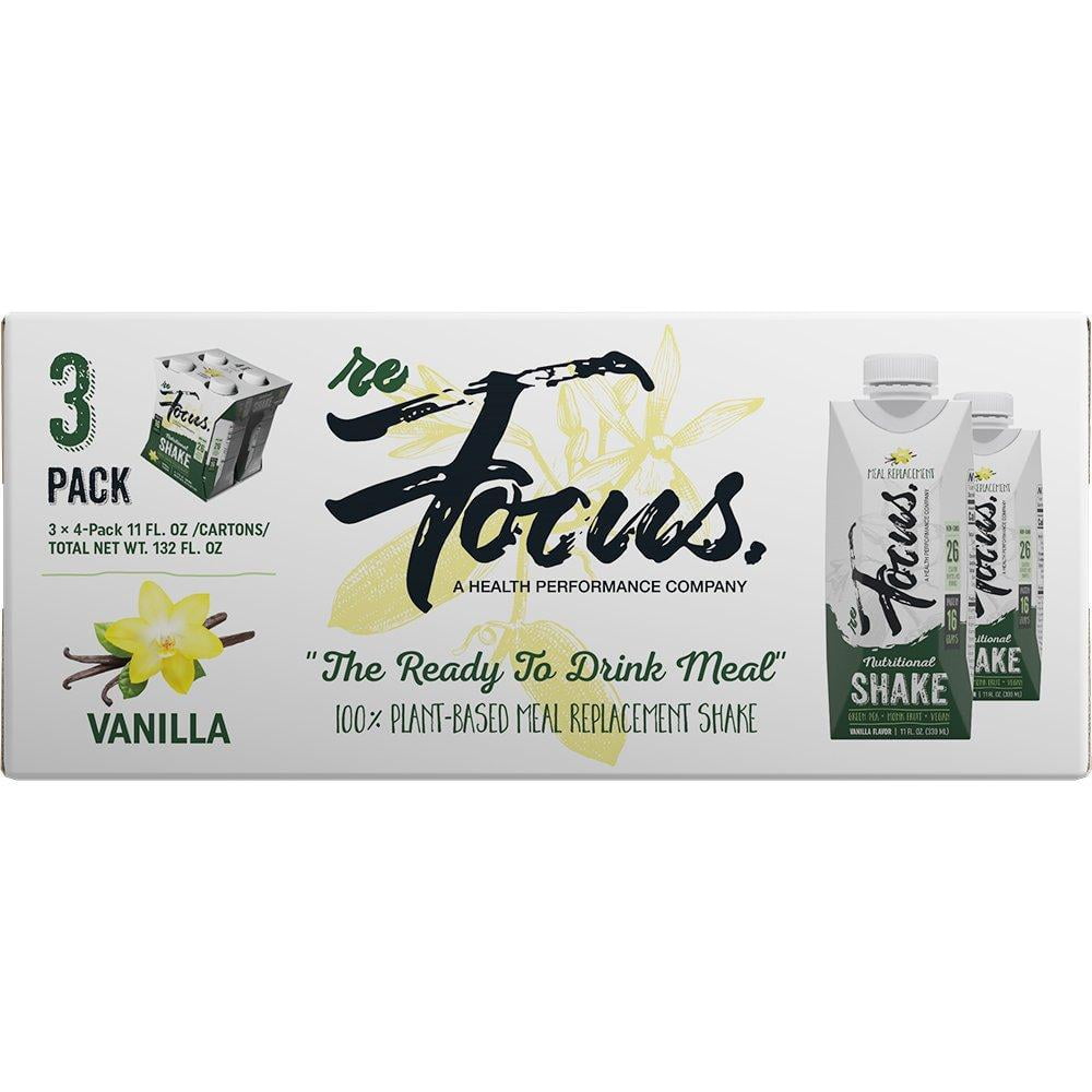 reFOCUS Vanilla Plant Based Meal Replacement Nutritional Shake 11 fl ...