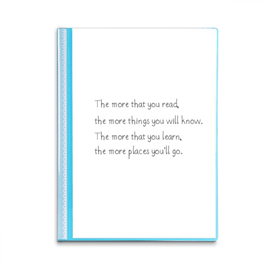 reading will b you knowledge book sheet protectors portfolio binder ...