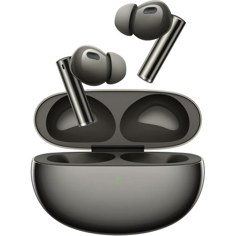 realme Air 6 Pro True Wireless Earbuds 50dB Noise Reduction Adaptive Noise Cancelling to Ears and Environment Hi Res Sound LDAC 3D Audio 40H Battery Wireless Charging Bluetooth 5.3 Grey Walmart