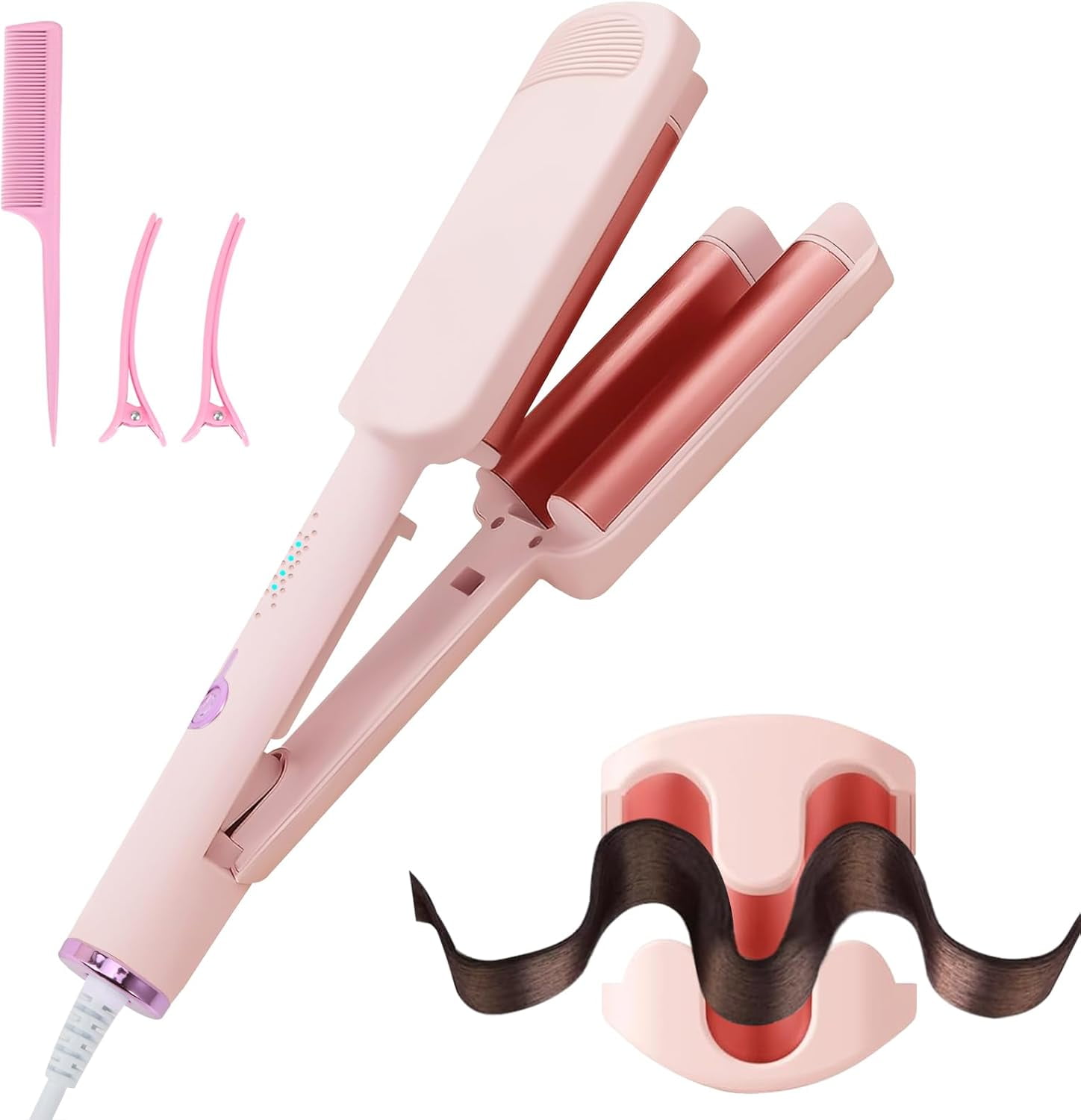 Curling Iron Curling Wand Curling Iron - Wave Curling Iron, 1.25-inch ...