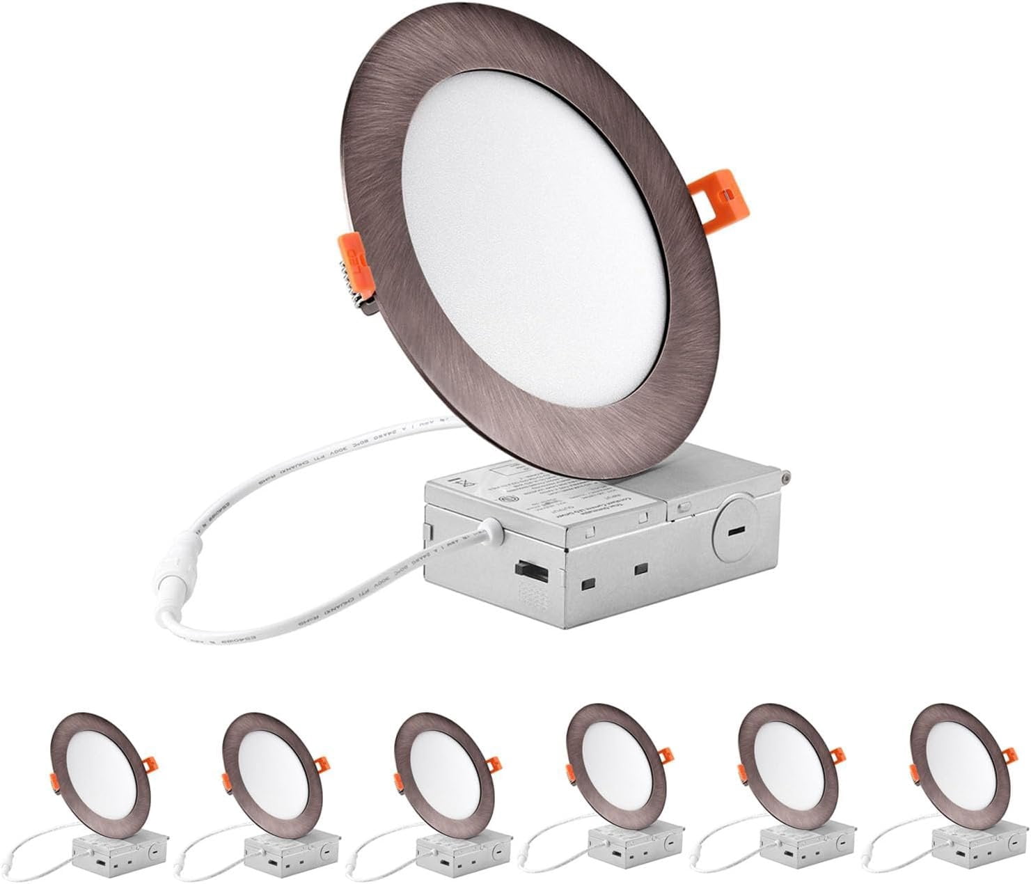 recessed Lighting 6 inch - 12W 1100LM High Brightness,5CCT 2700K/3000K ...