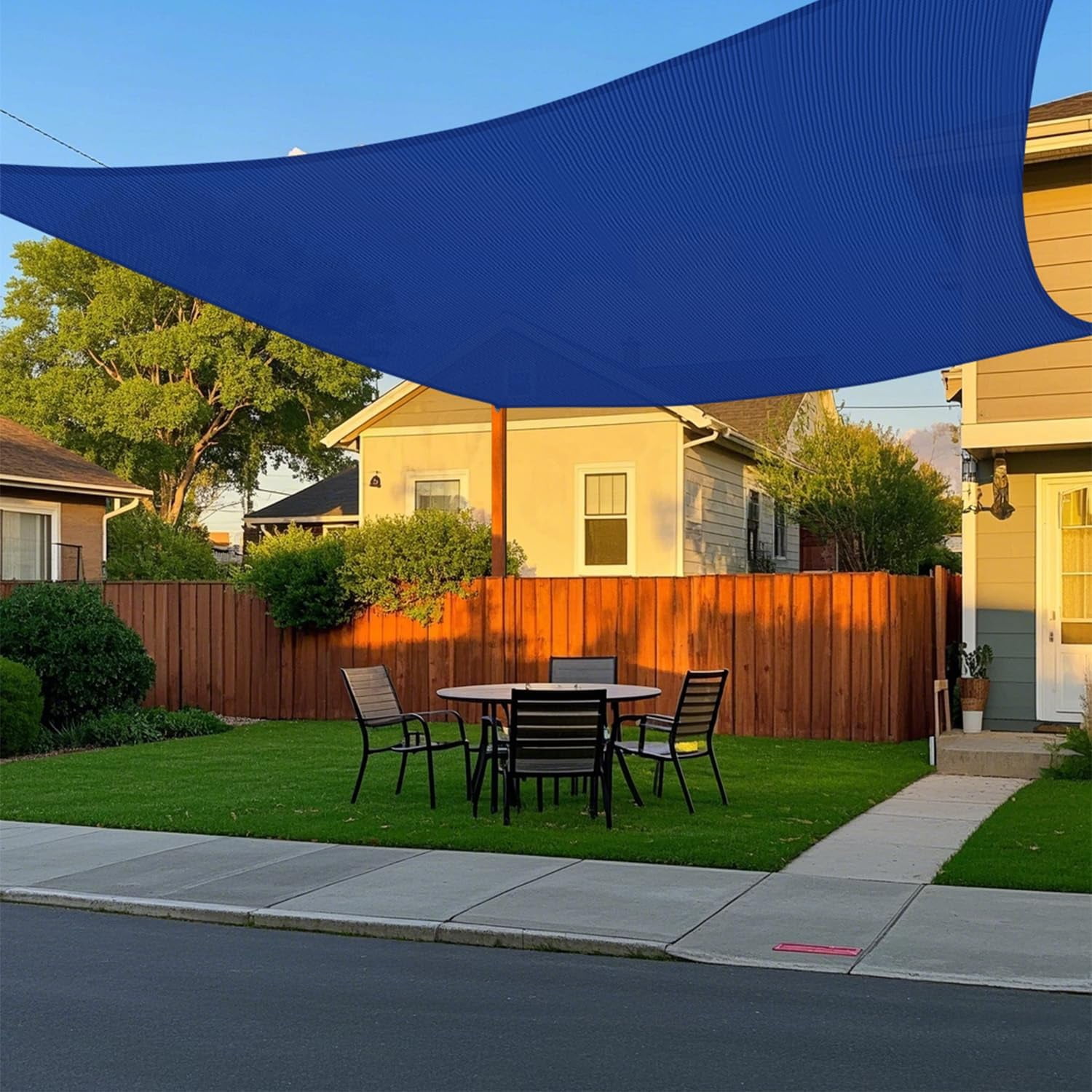 rectangle sun shade sail 7' x 24' for patio backyard permeable canopy ...