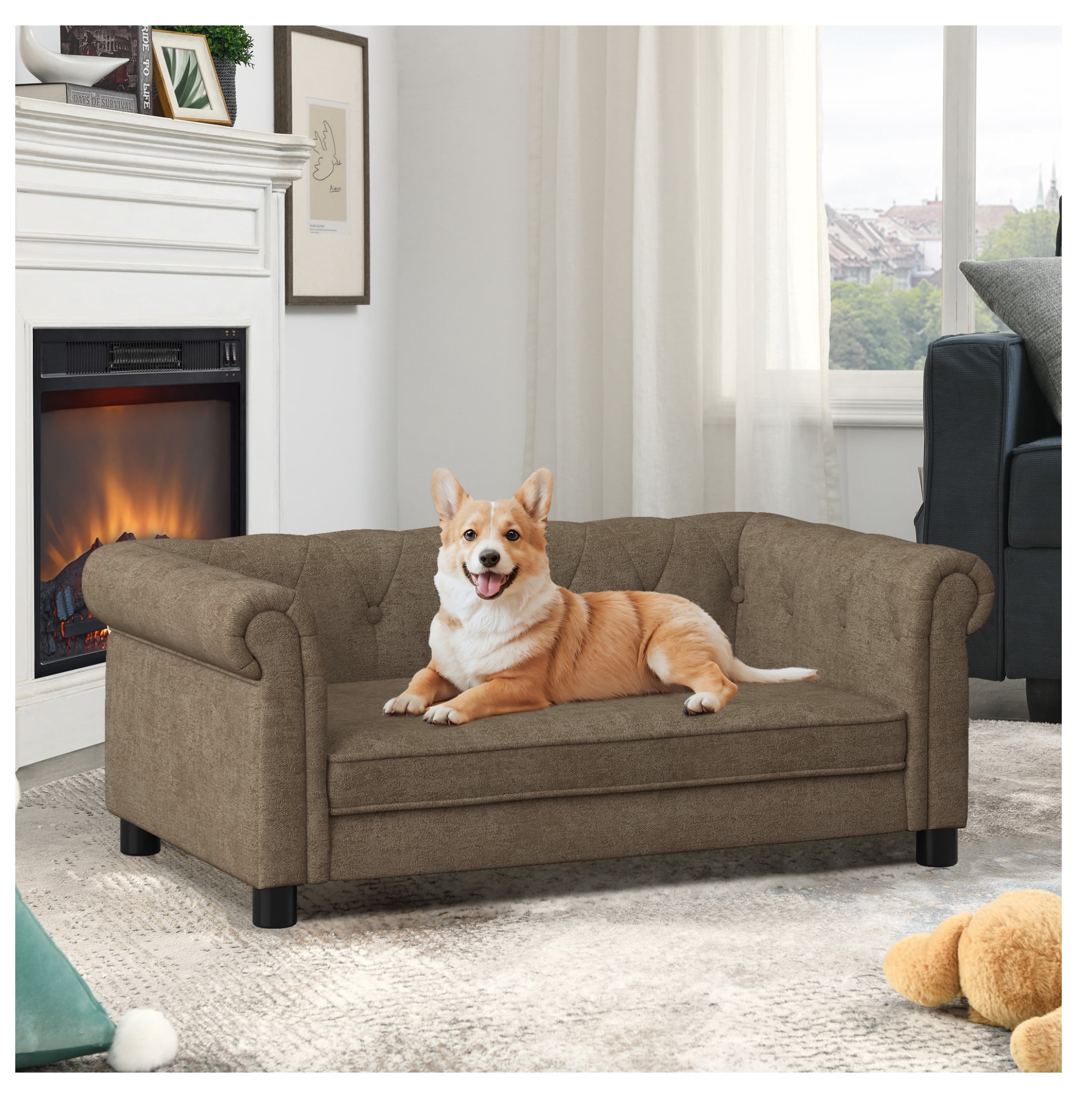 rectangular pet bed for small and medium-sized dogs, durable elevated ...