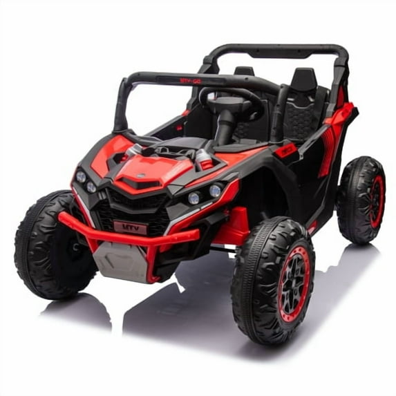 red 24V Two-Seater Kids Ride On UTV W/Parents Remote Control,Four-Wheel ...