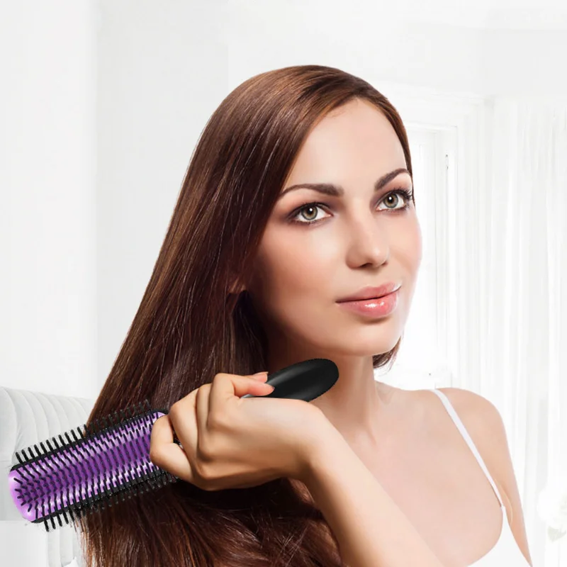 red Hair Brush 9-Rows Hair Comb Rat Tail Comb Scalp Massage Styling ...