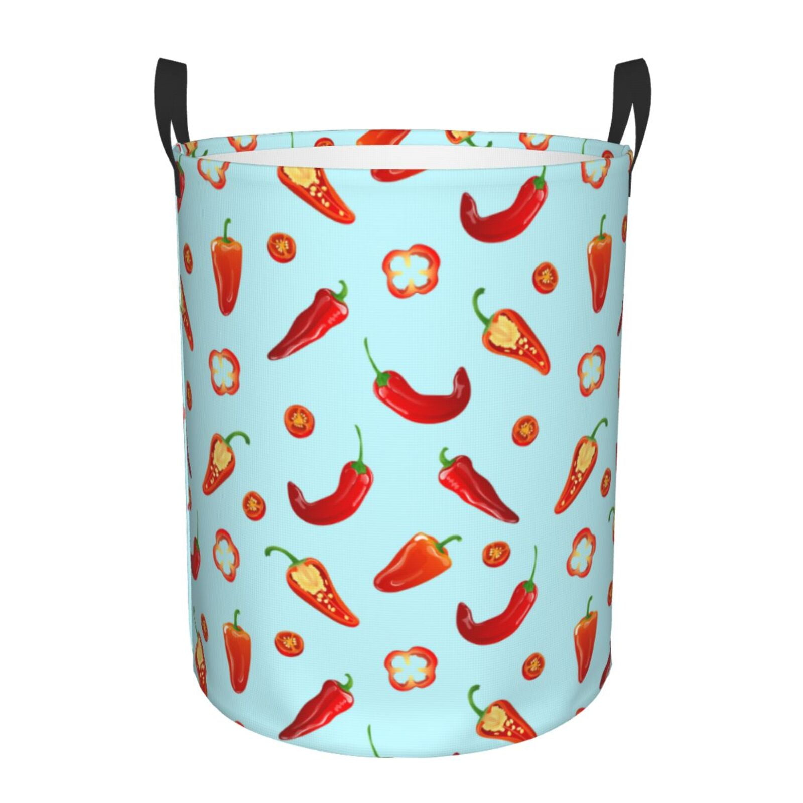 red Pepper cute Laundry Basket, Laundry Hamper Waterproof Laundry Bag ...
