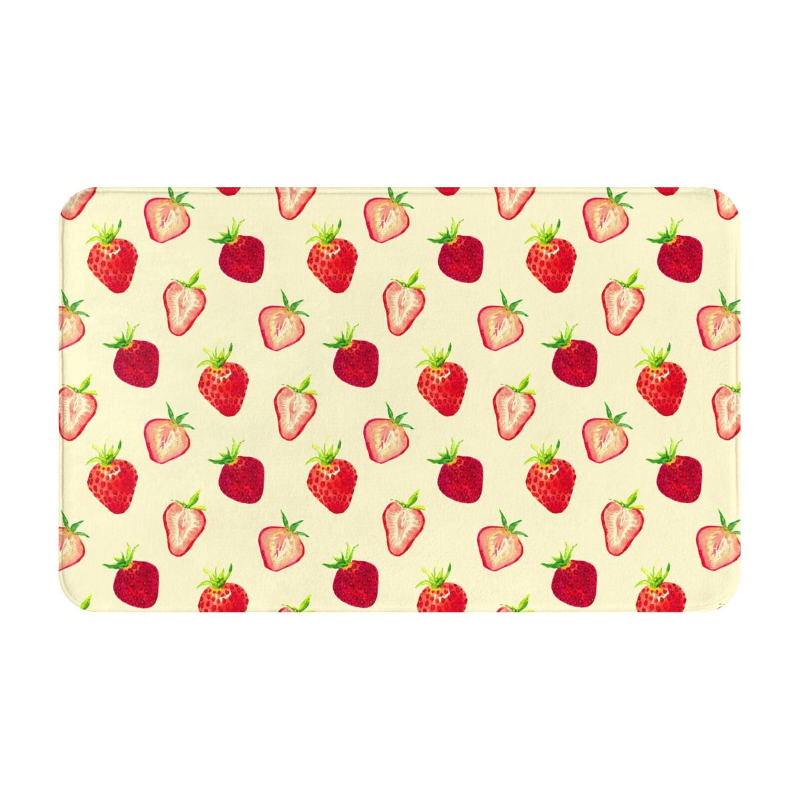 red Strawberry a Front Door Mat, Indoor Mats for Bedroom Bathroom ...