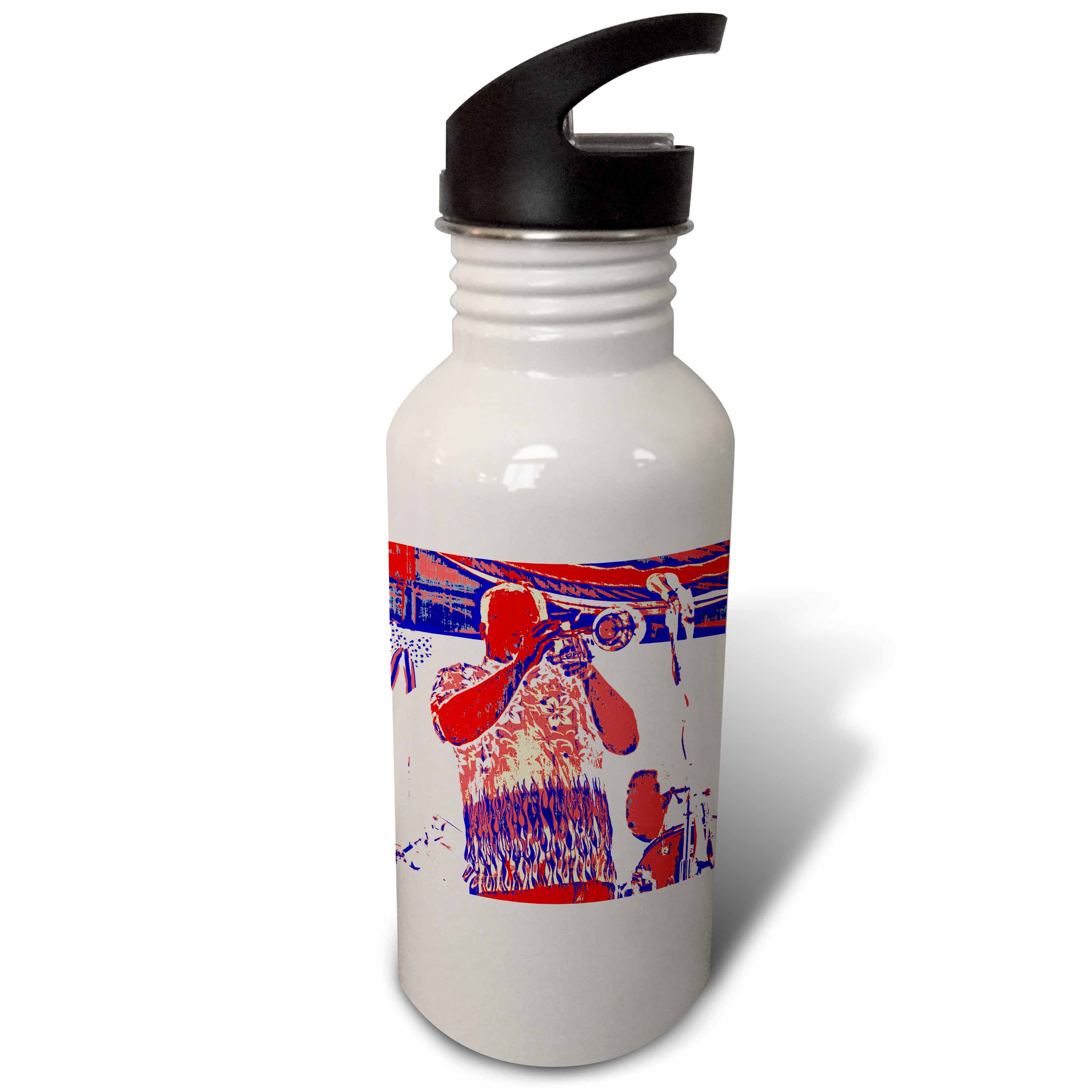 red and blue trumpet player 21 oz Sports Water Bottle wb-156380-1 ...