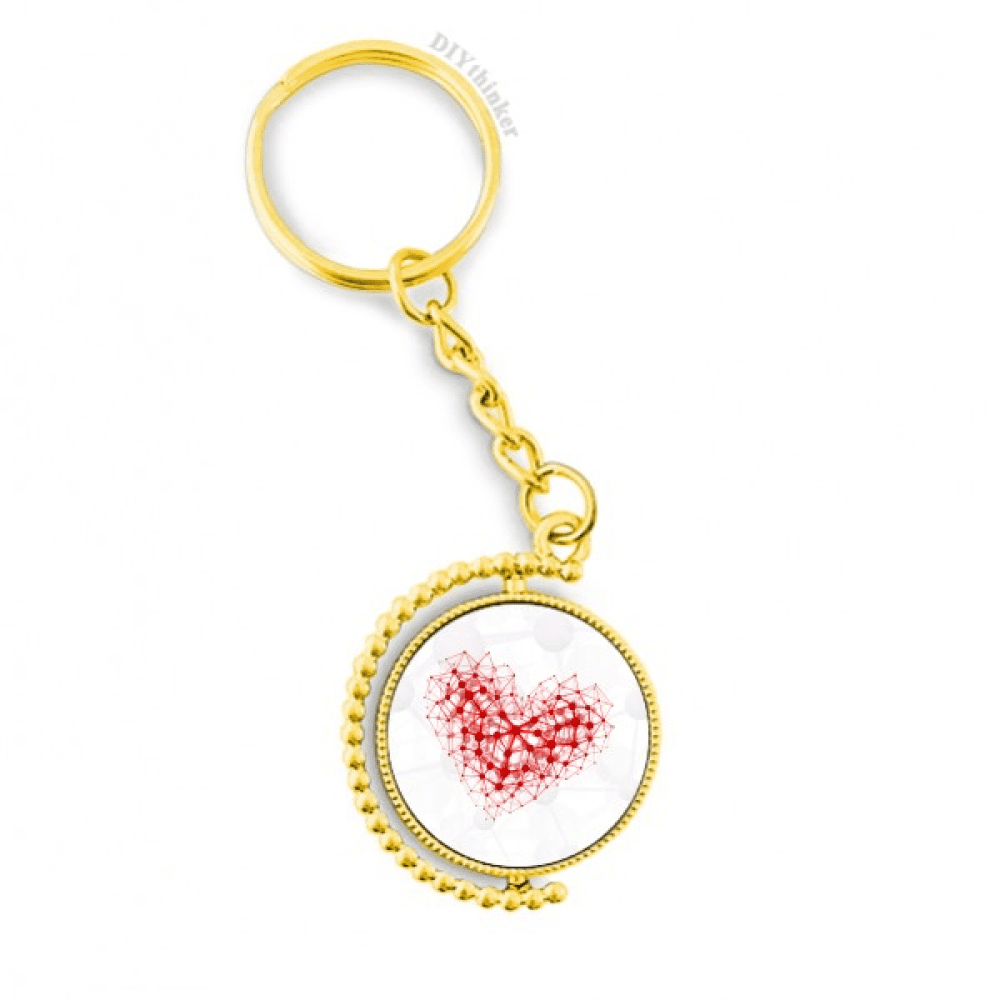 red atoc structure physical illustration metal connector key chain ...