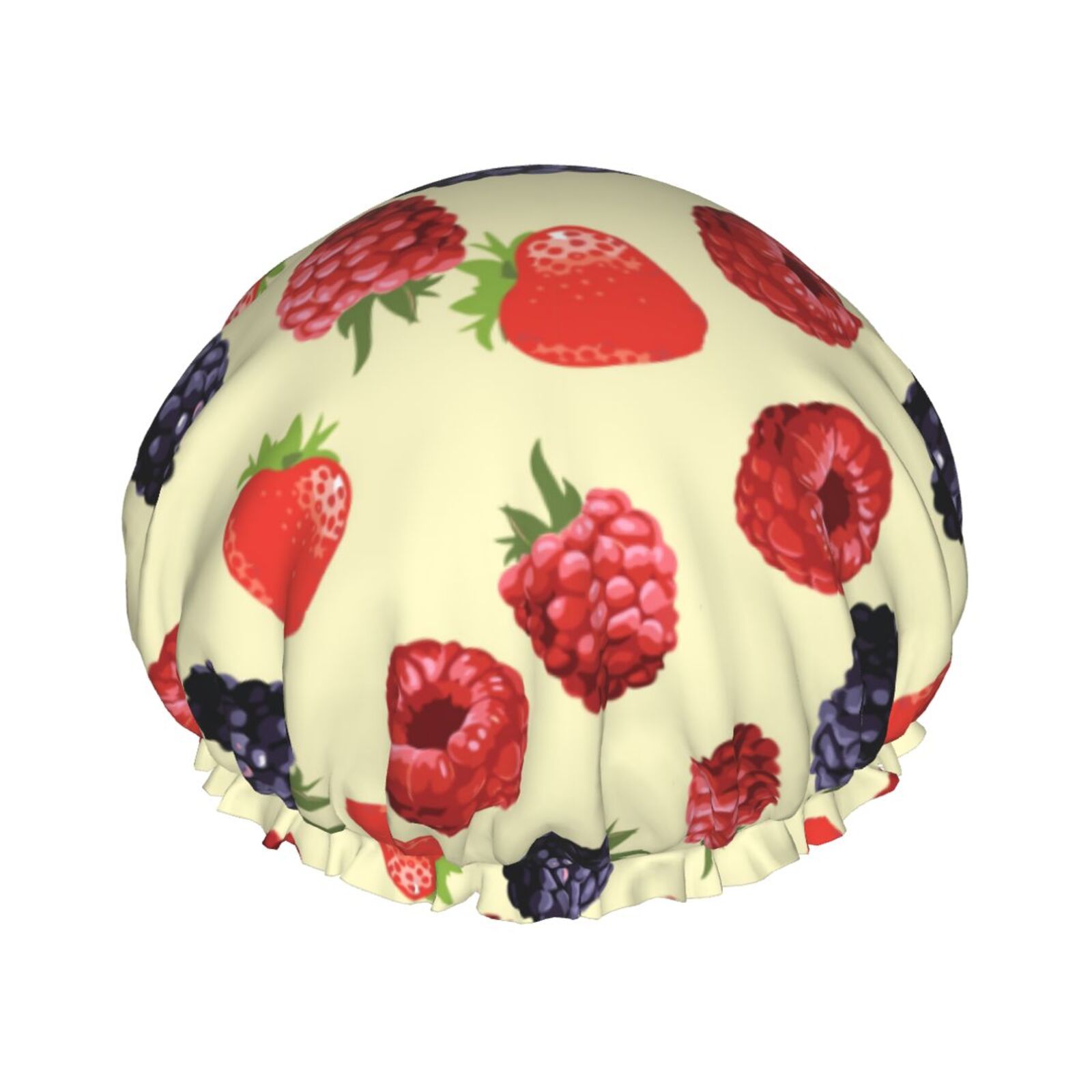 red berry blue Shower Cap for Women, Double Waterproof Layers Shower ...