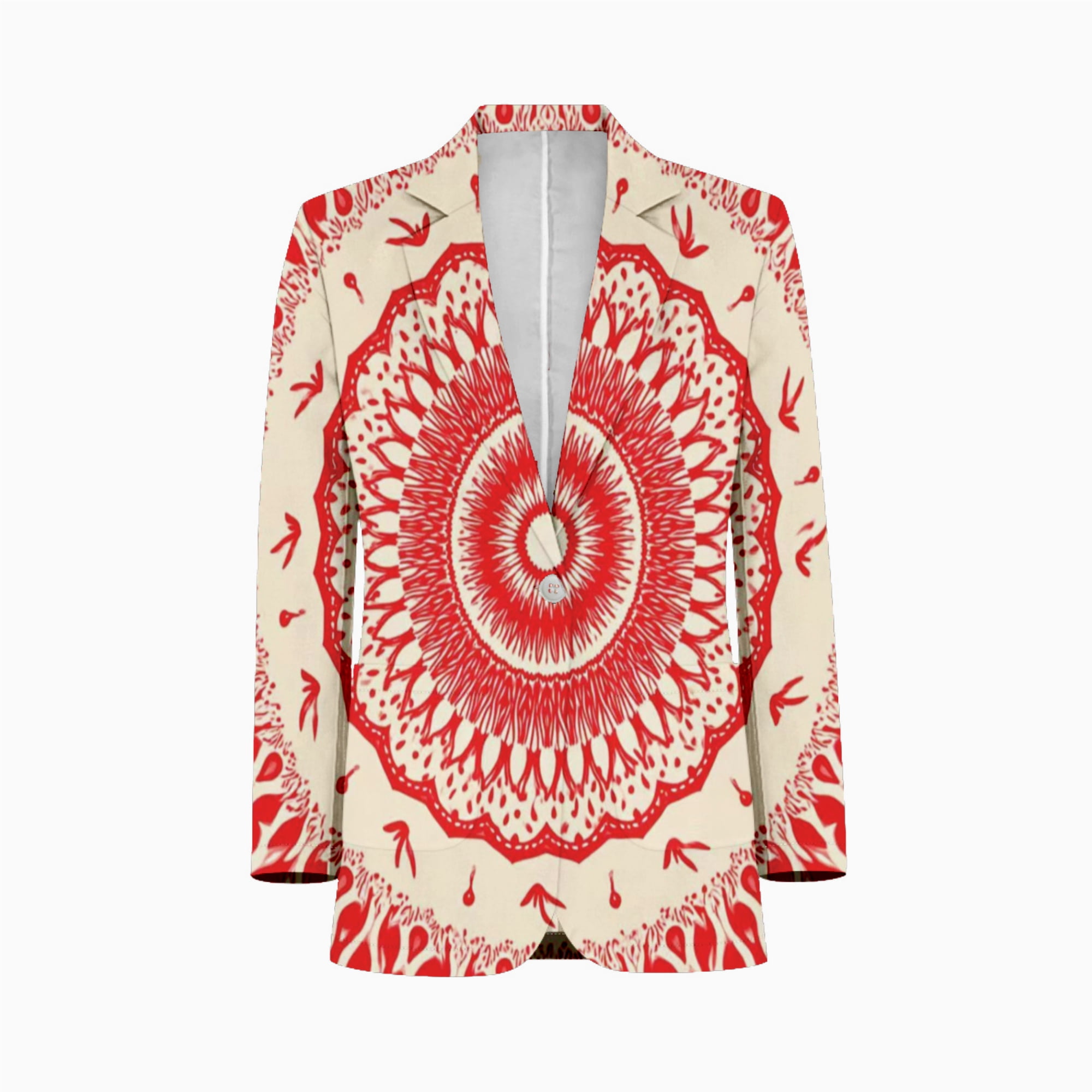 red blue Mandala pattern Customized Men's Suits full man Shawl Collar ...